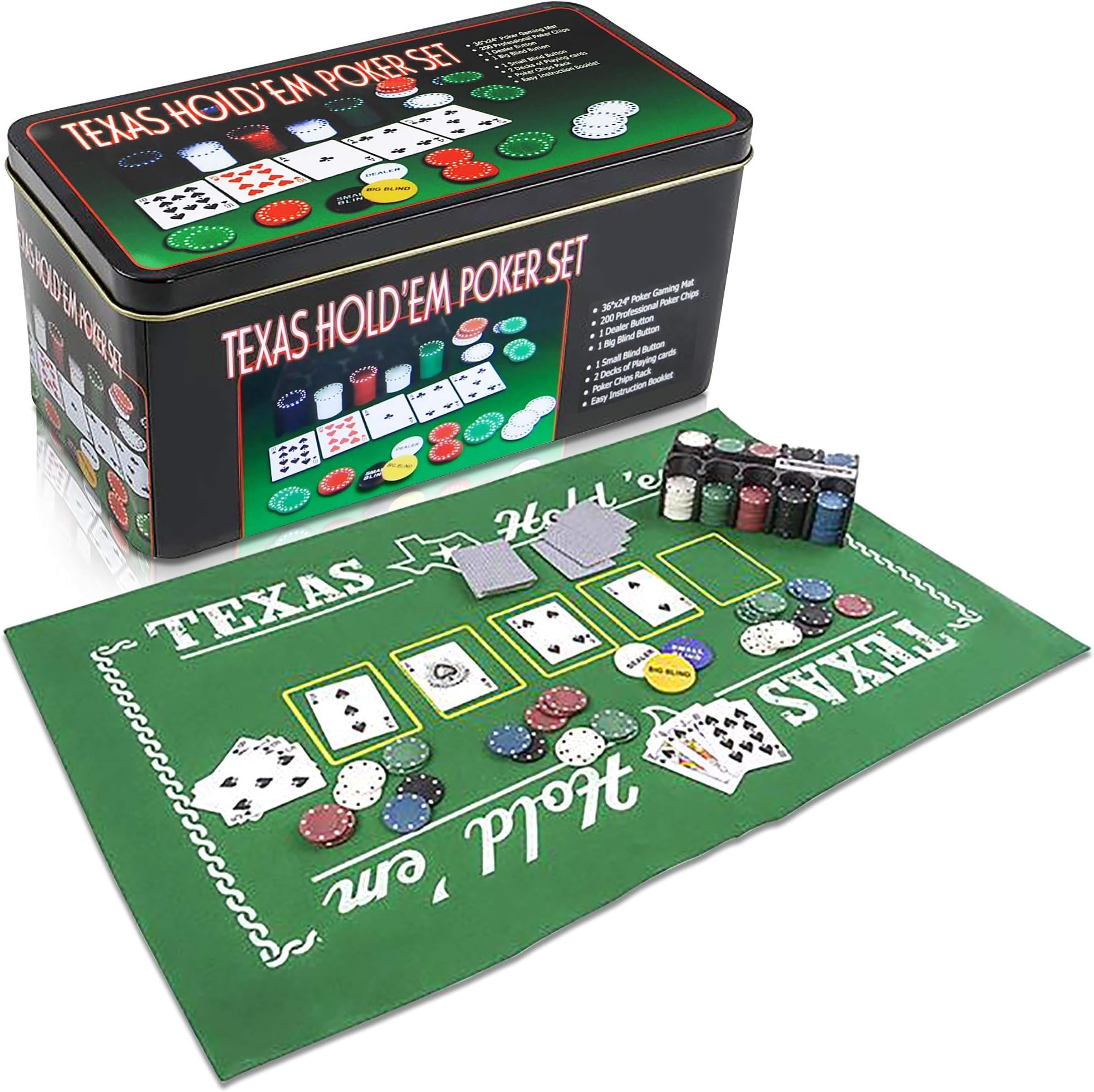 Amazon.com: Iron & Glory | Poker Set | Luxury Poker Chips & Poker Cards ...