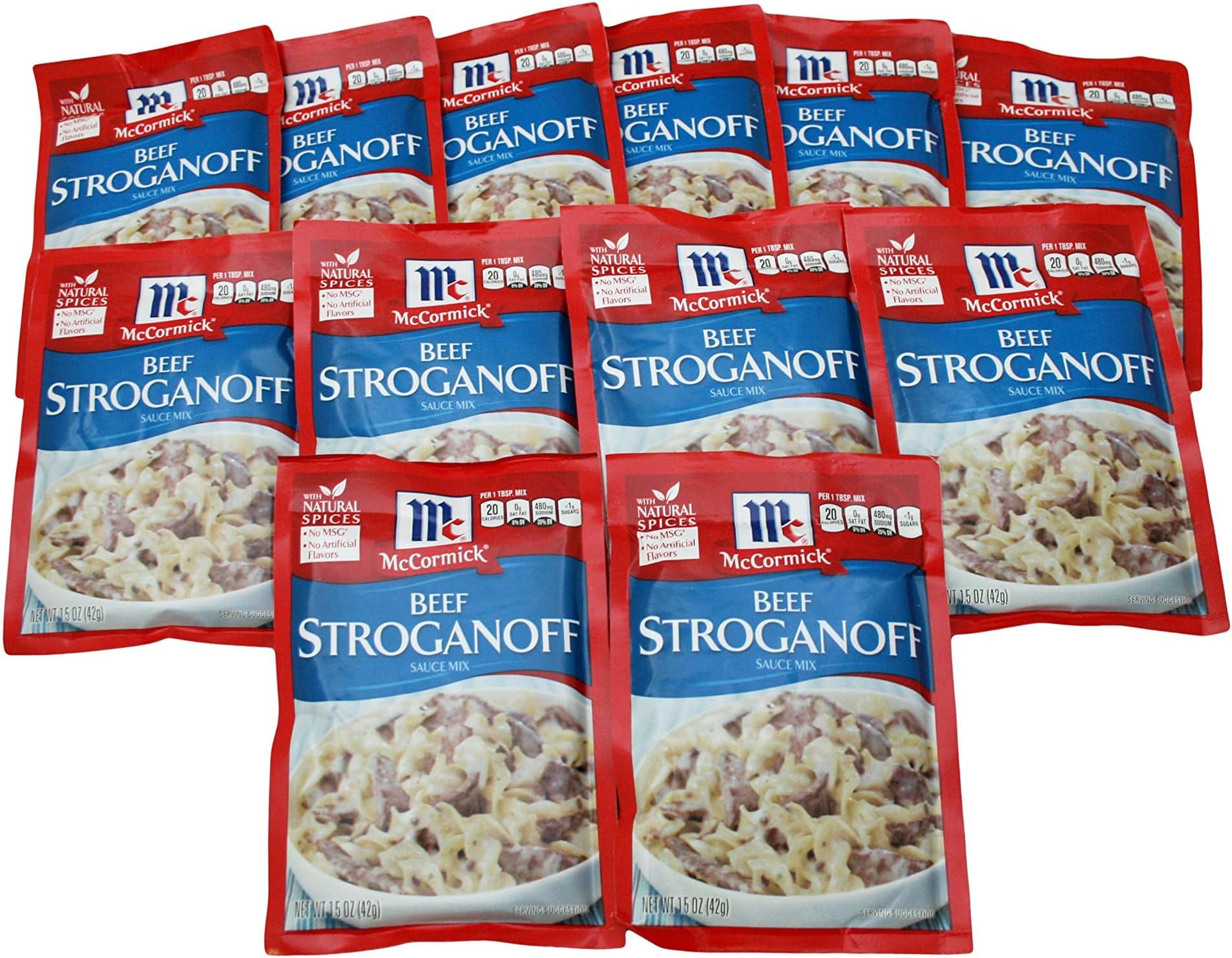Amazon.com: McCormick Beef Stroganoff Sauce Mix (1.5 oz Packets) 4 Pack