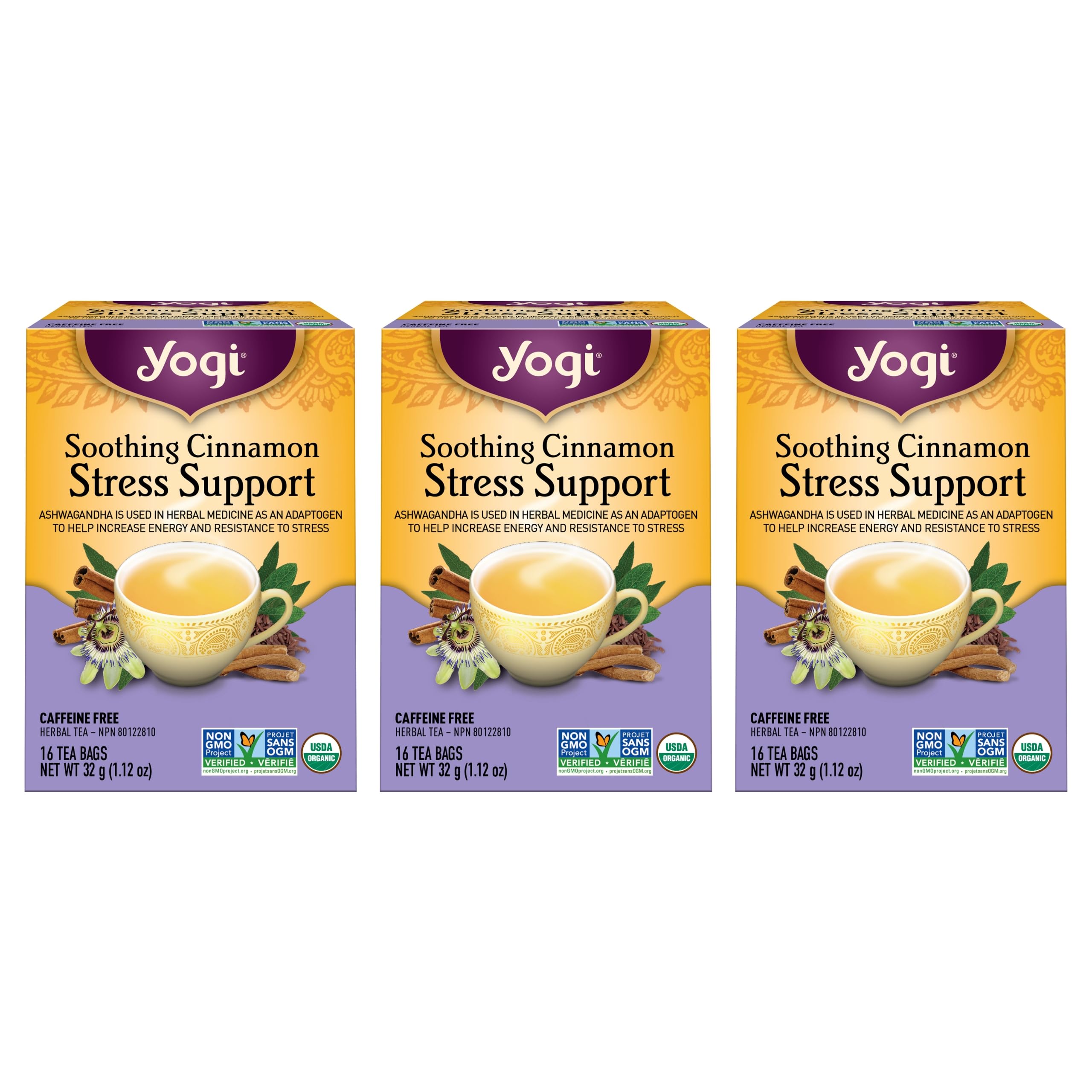 Yogi Tea - Soothing Cinnamon Stress Support Tea (3 Pack) - With ...