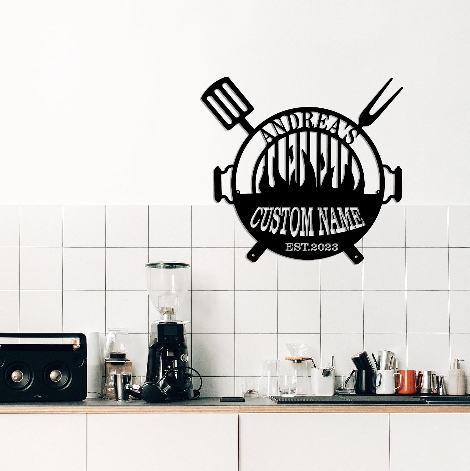Amazon.com: Personalized BBQ Grill Name Sign,Personalized BBQ Grilling ...