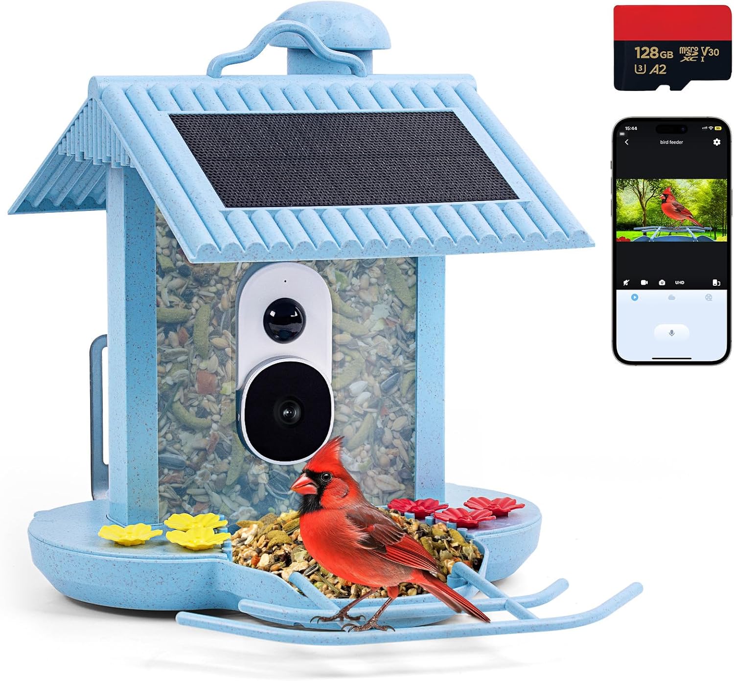 Amazon.com : Bird Feeder with Camera, 128GB Smart Bird Feeder with ...