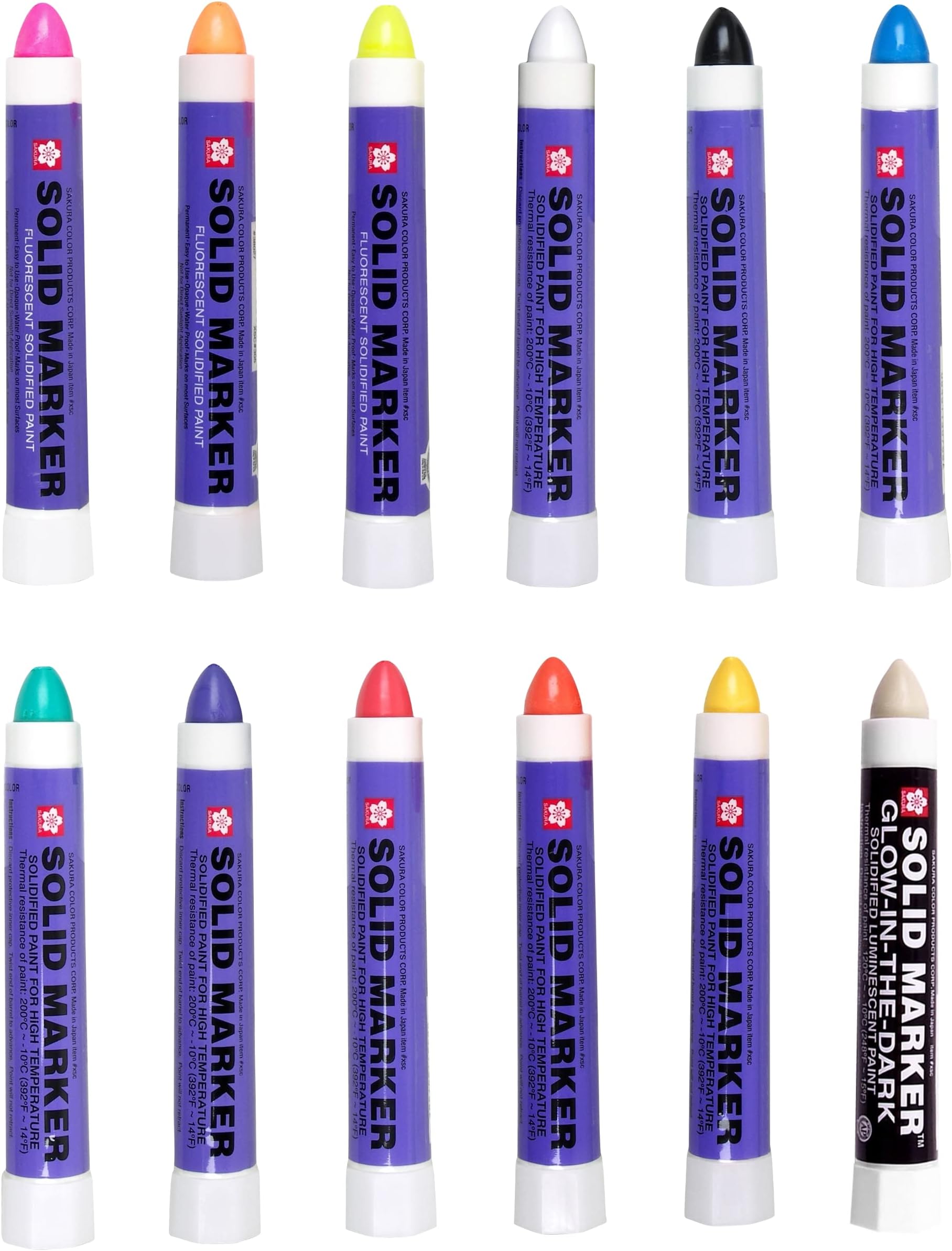 Amazon.com: Sakura Solid Paint Markers - 11 Permanent Marker Pens and 1 ...