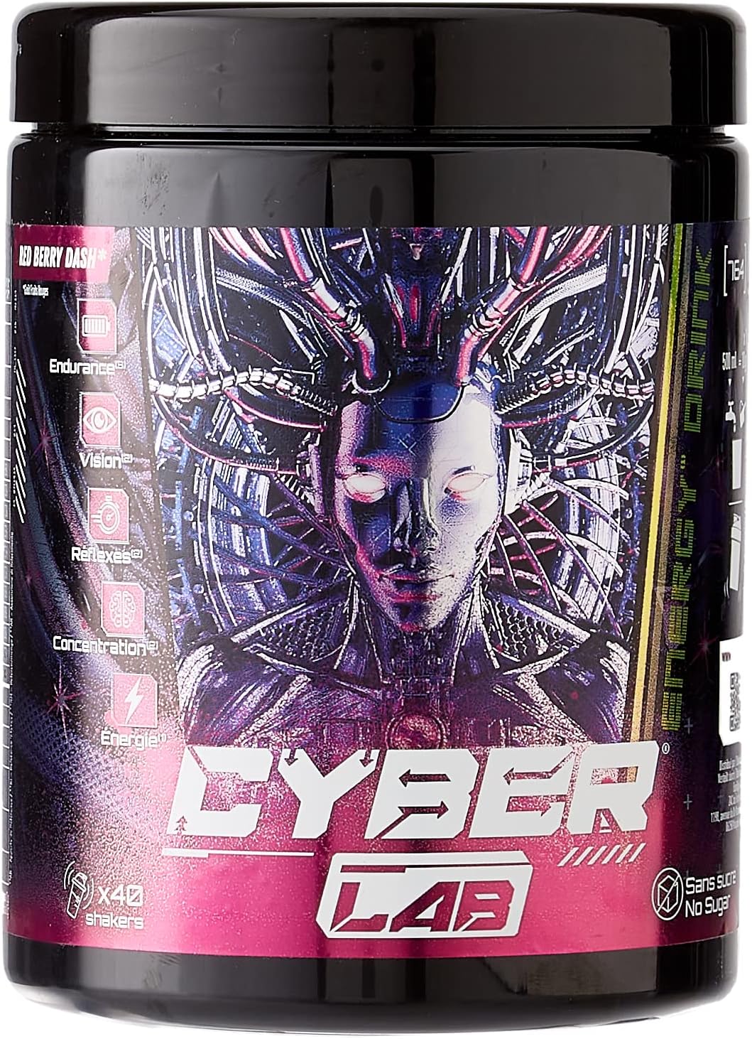 CYBERLAB Bevanda energetica 400 g,Multivitaminico - Taurina - Caffeina - Magnesio, Sport/pre ...