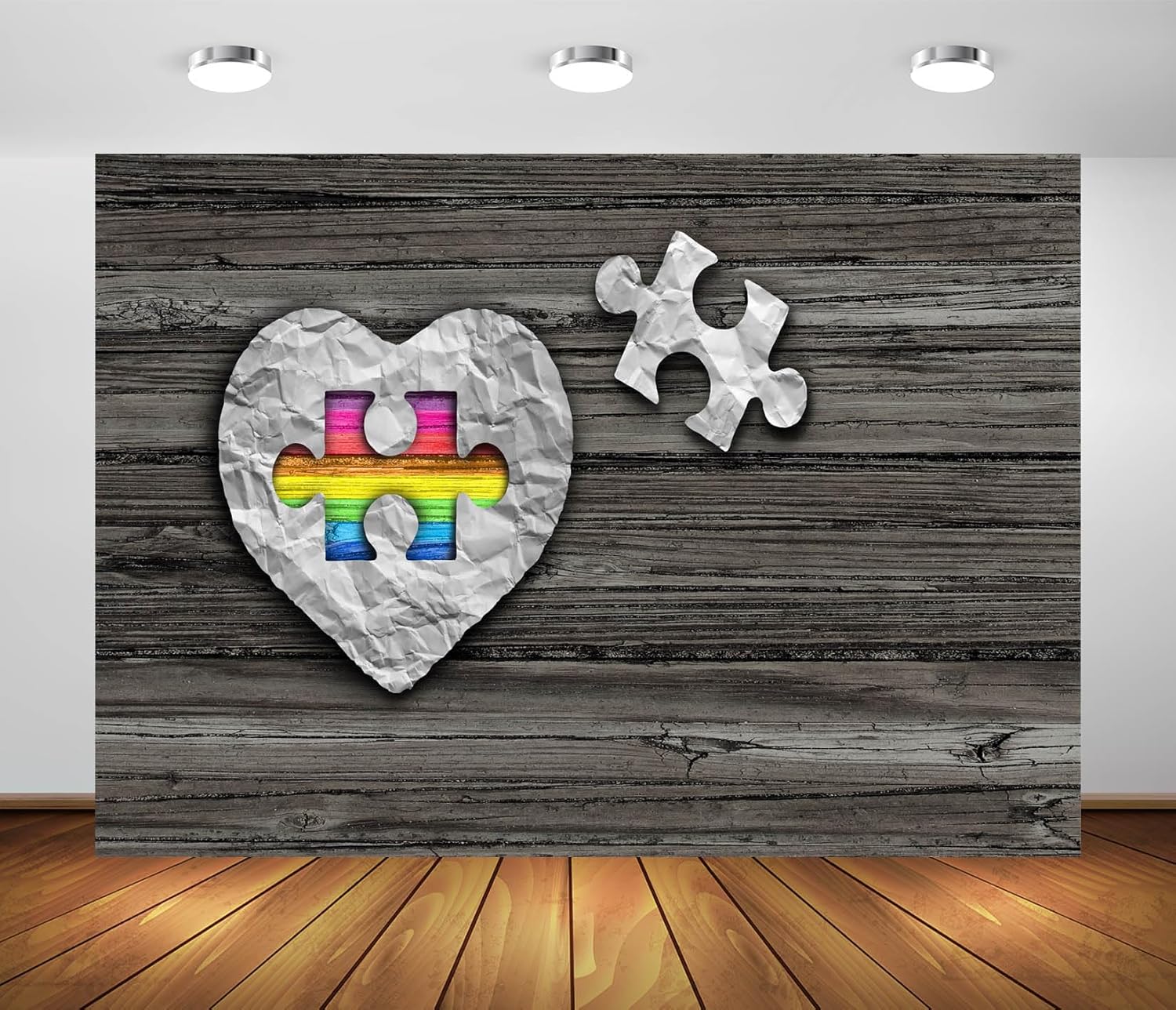 Amazon.com: BELECO 15x8ft Fabric Autism Awareness Backdrop April Puzzle ...