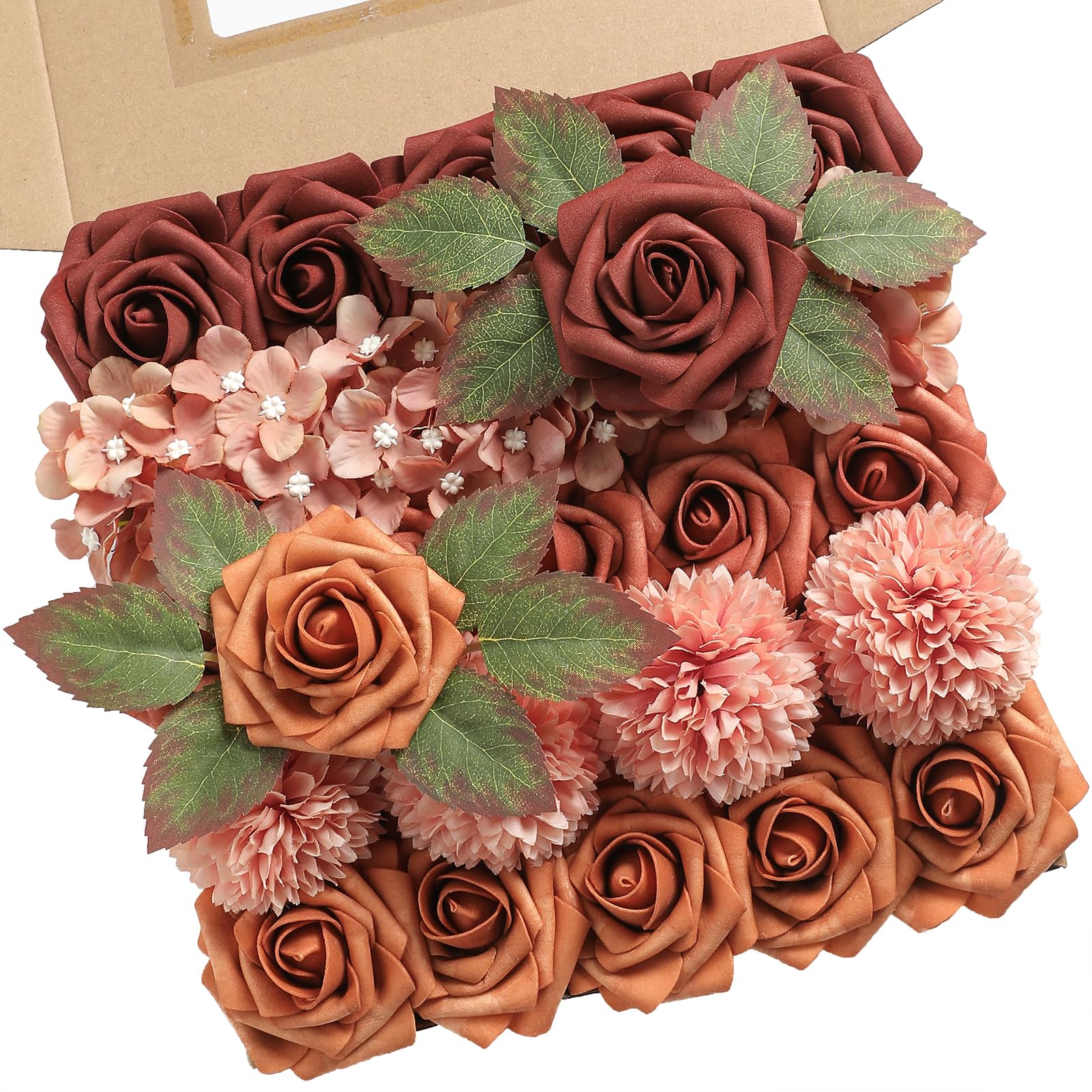 Amazon.com: YYHUAWU Artificial Flowers Combo Box Set Gradient Color ...