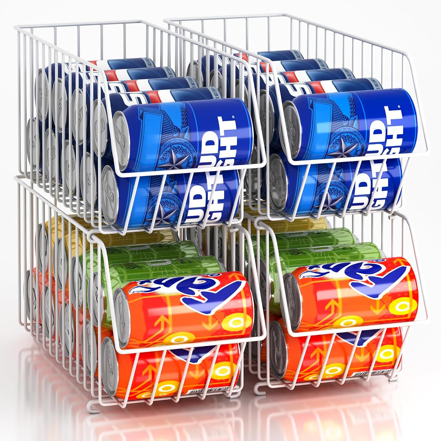 Amazon.com: koozuuyk 4 Tier Stackable Can Organizer For Pantry, Canned ...