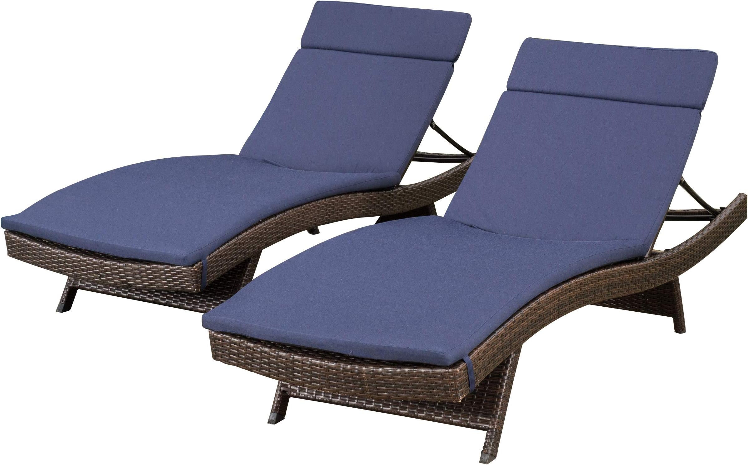 Amazon.com : Christopher Knight Home Salem Outdoor Wicker Adjustable ...