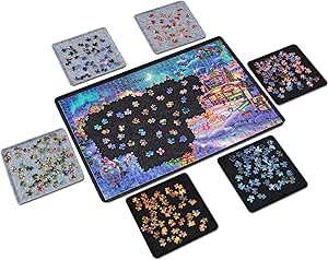 Amazon.com: LAVIEVERT Jigsaw Puzzle Board with 6 Sorting Trays ...