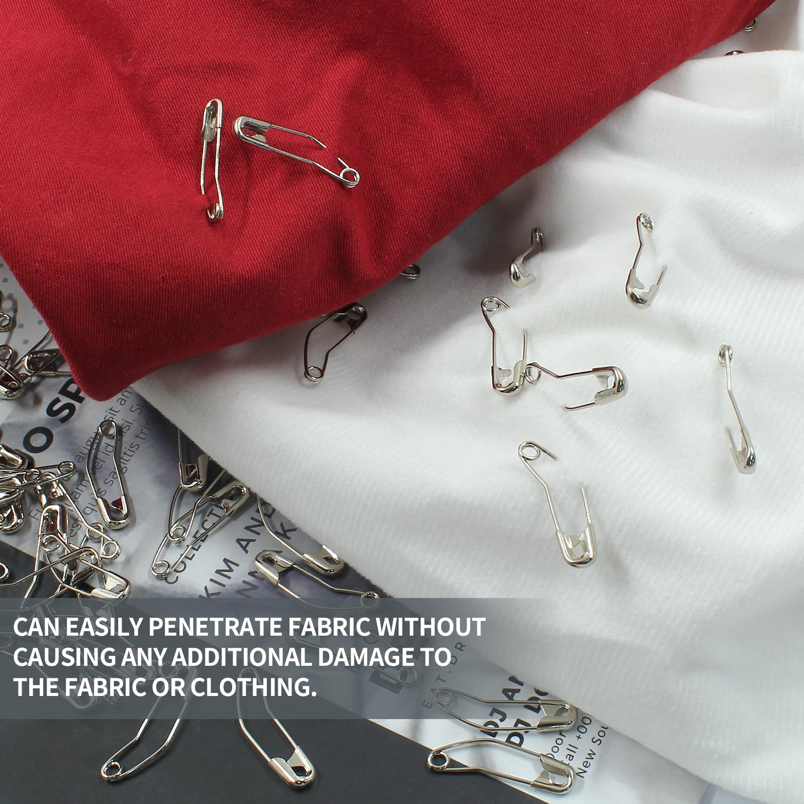Snapklik.com : Seimneire 300 Pcs 1.1 Inch / 28mm Curved Safety Pins ...