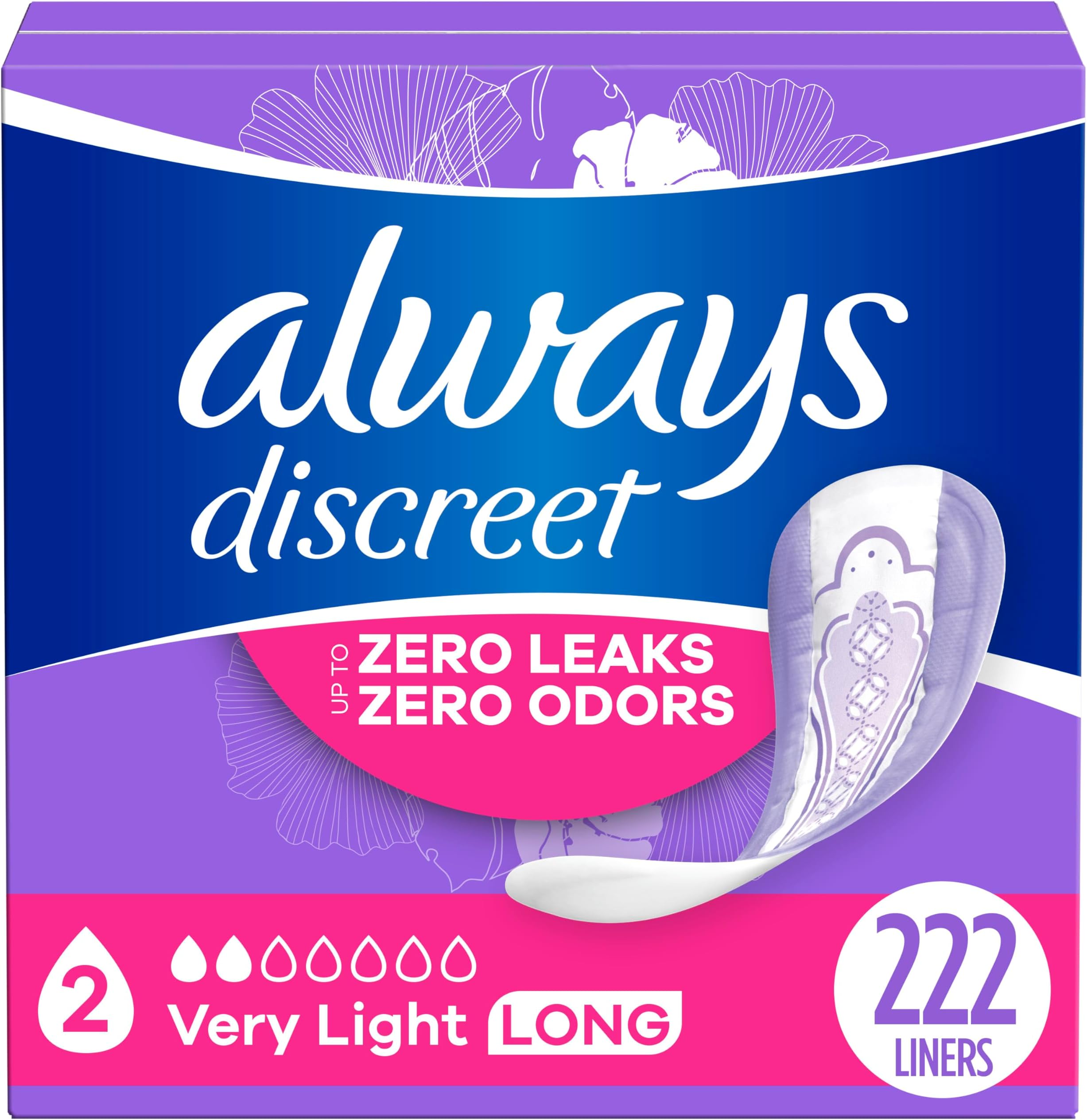 Amazon.com: Always Discreet Adult Incontinence & Postpartum Liners For ...
