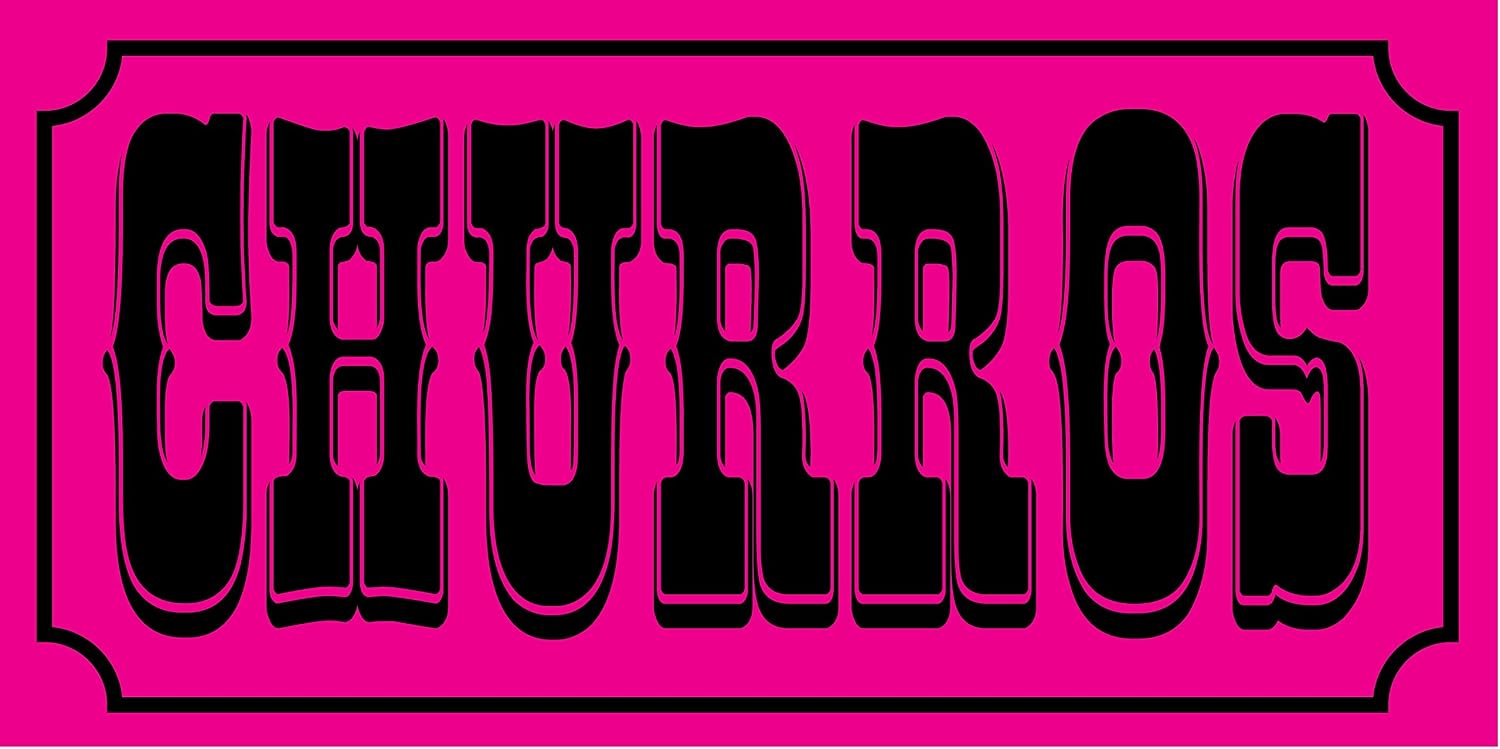 Amazon.com: Pre-Printed - Churros Banner - Solid - Pink (6' x 3 ...