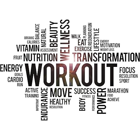 Amazon.com: Vinyl Wall Decal Workout Wellness Health Gym Fitness Center ...