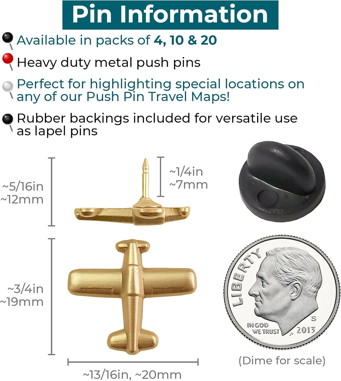 Propeller Airplane Push Pins - Gold Metal Airplane Philippines | Ubuy