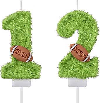 Amazon.com: VSHILI 12 Birthday Candles, 12th Cake Candles, Green Happy ...