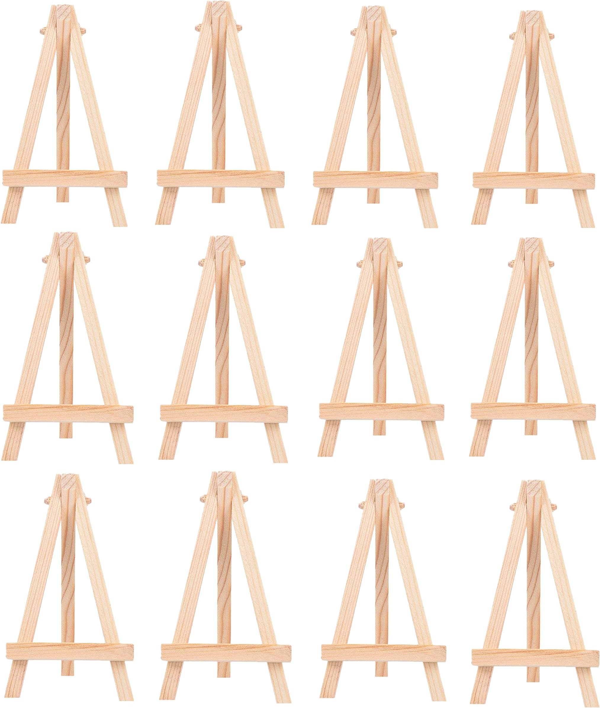 BELLE VOUS 8 Pack Wooden Tabletop Art Display Easel - 30cm/12 Inches ...