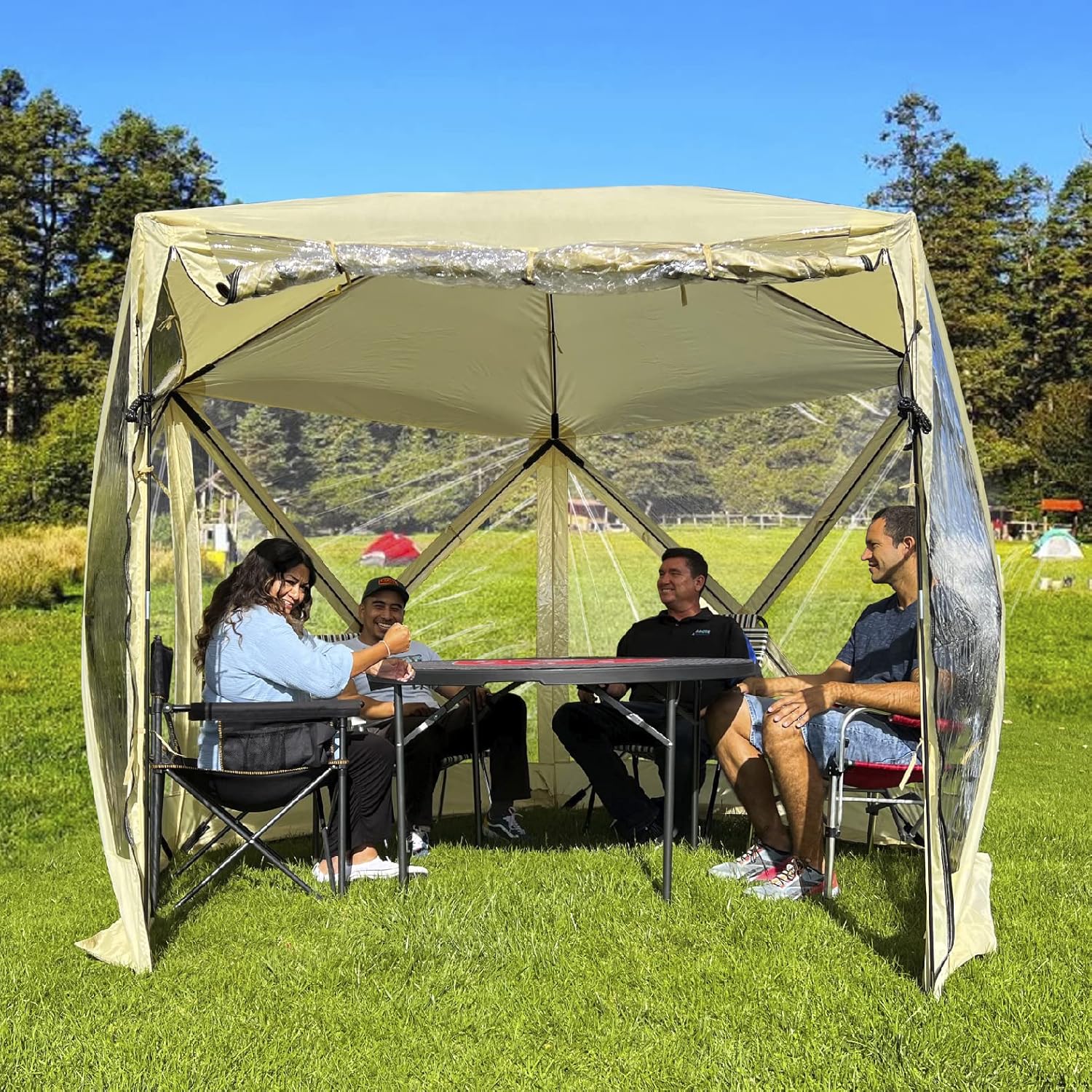 Amazon.com : Pentagon Pop Up Bubble Tent Clear – 9.6 X 9.6 – Instant ...