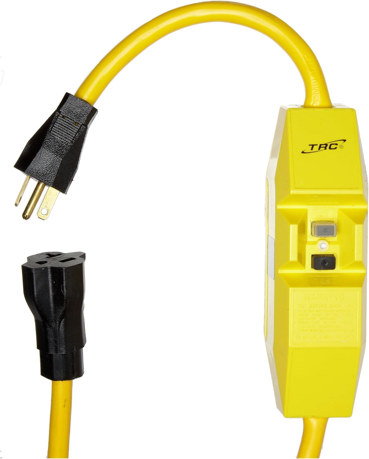 TRC 25080-025 GFCI In-Line Cord Set, 120V/20A, 12/3 AWG Gauge, 25 ...