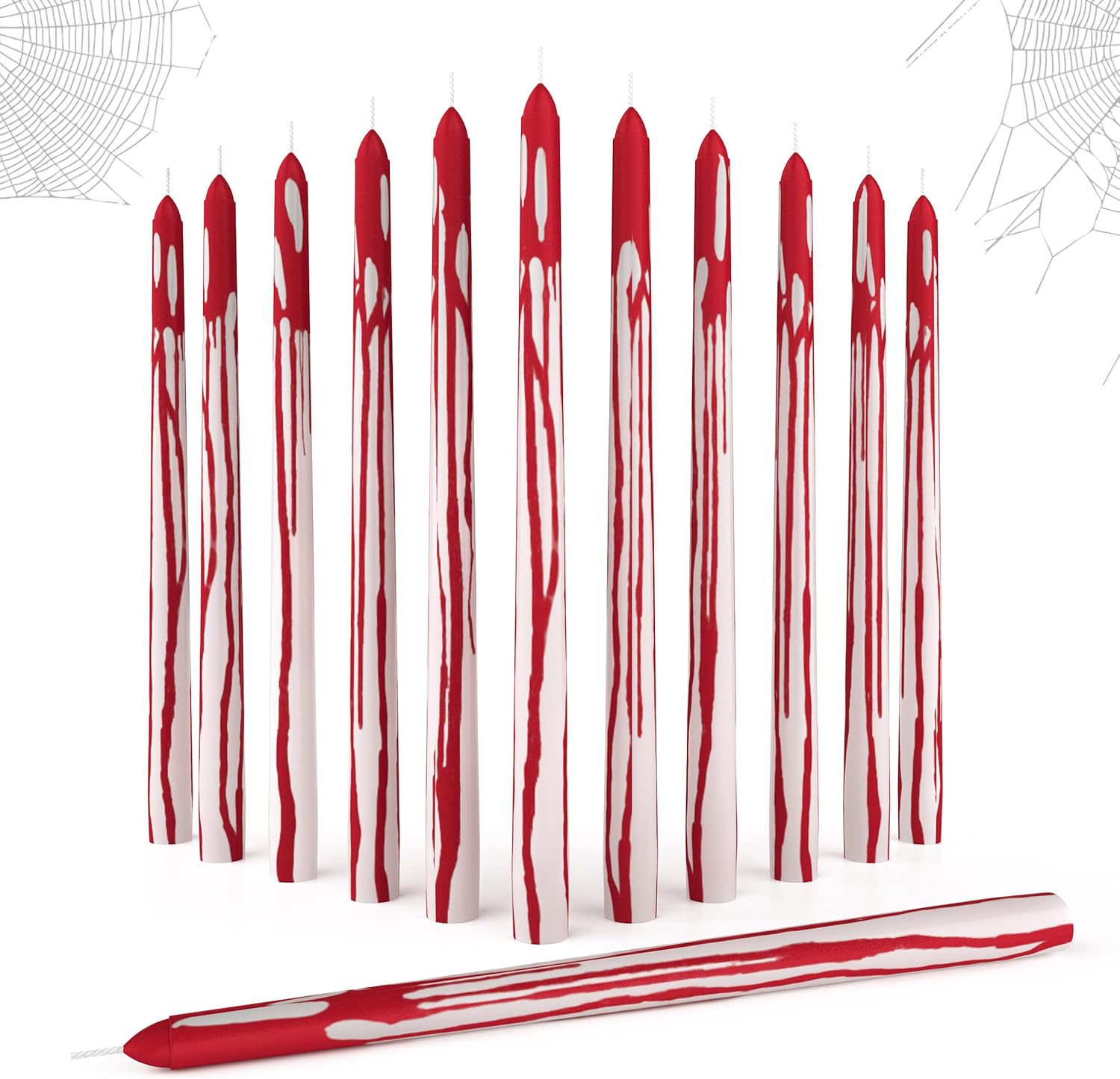 Amazon.com: CANDWAX 10 inch Taper Candles Set of 12 - Unscented Candles ...