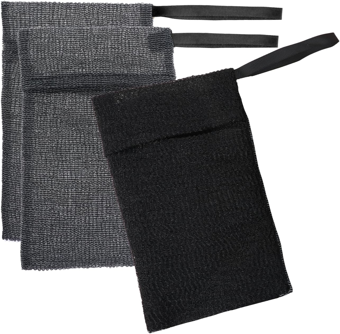 Amazon.com : COMNICO 3PCS Soap Bag Exfoliating Soap Saver Pocket, Nylon ...