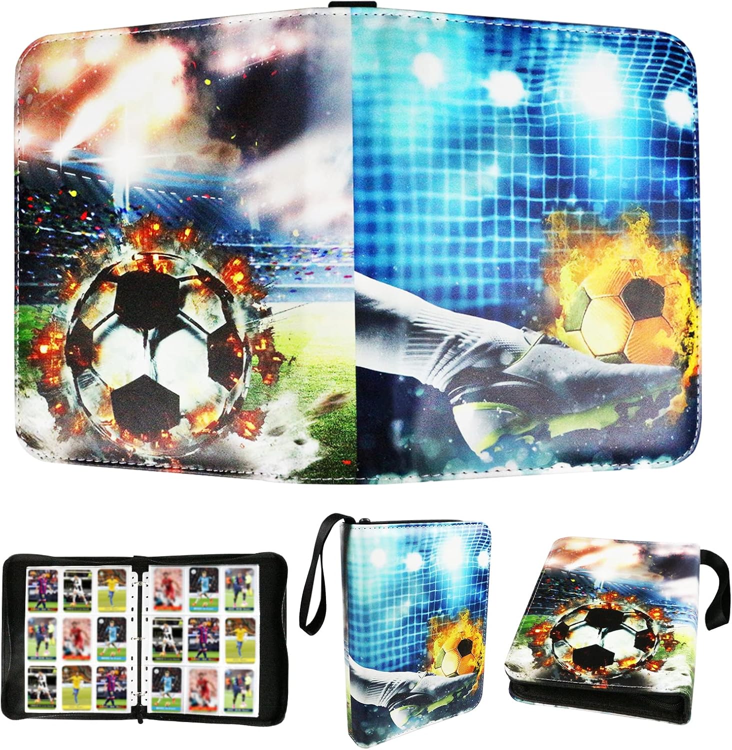 Classeur carte football, Classeur pour 900 Cartes à 9 Pochettes, Albums ...