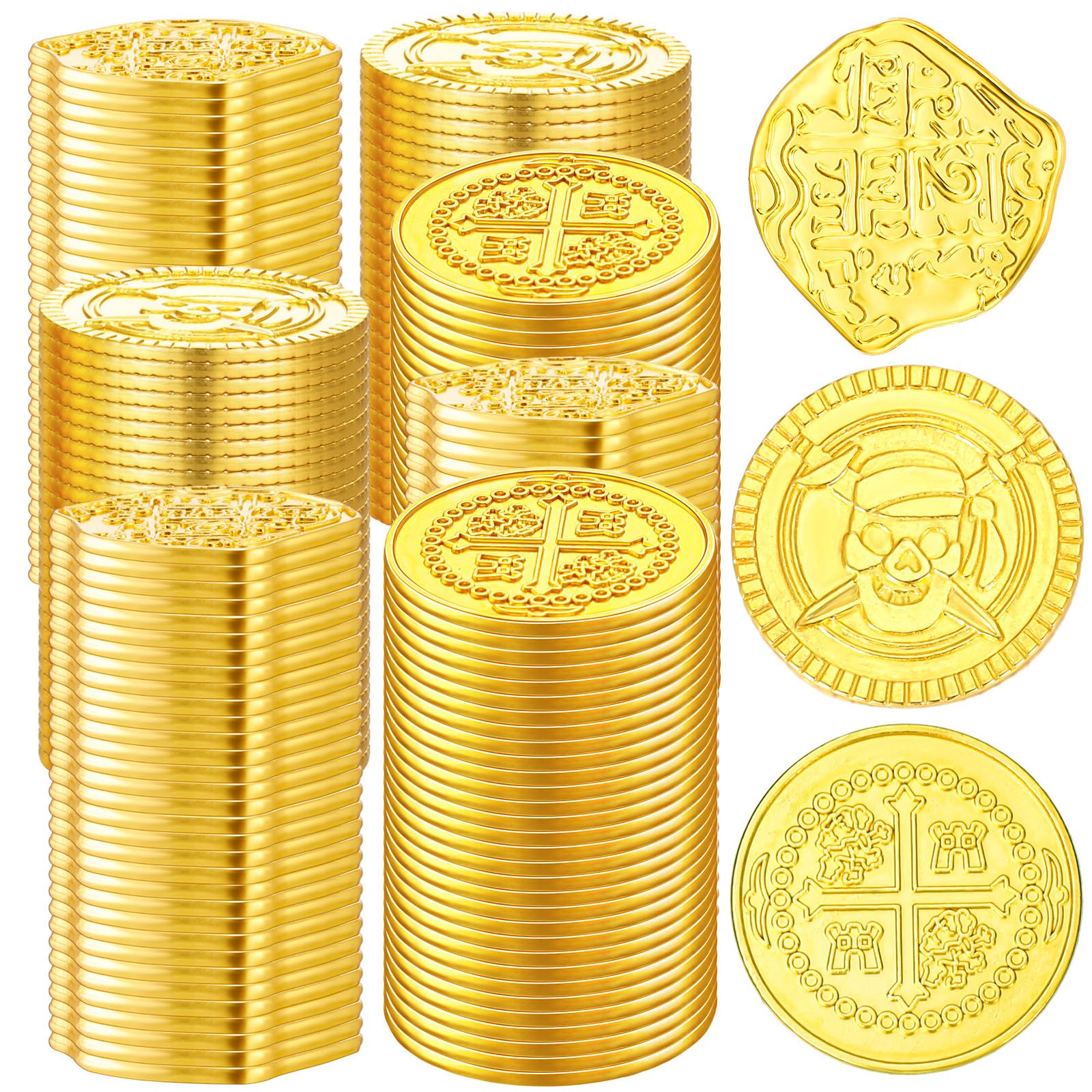 Snapklik.com : Hanaive 100 Pcs Metal Pirate Coins Pirate Gold Coins ...