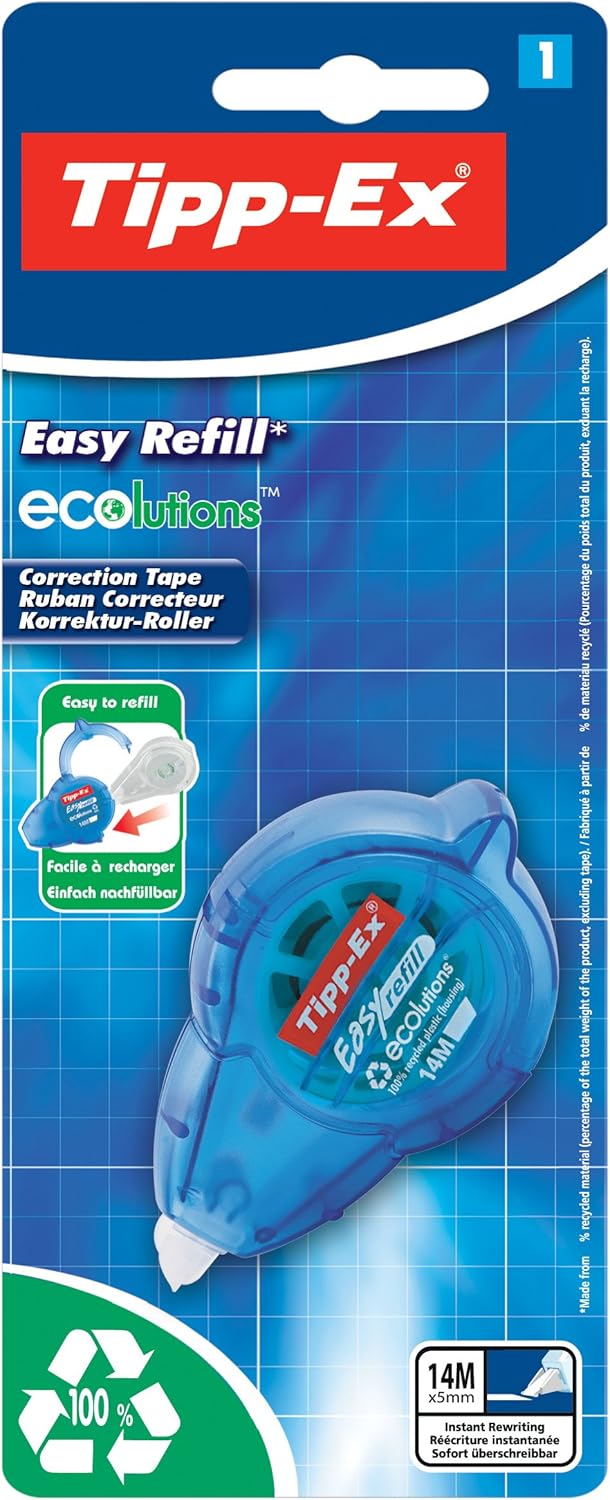 Tipp-Ex Korrekturroller Easy Refill ECOlutions, nachfüllbar, 14m x 5 mm ...