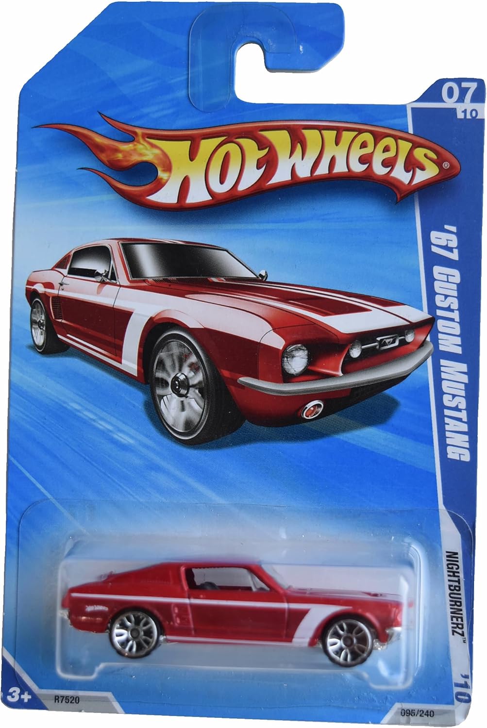 Amazon.com: Hot Wheels '67 Custom Mustang, Nightburnerz '10 7/10 [red ...