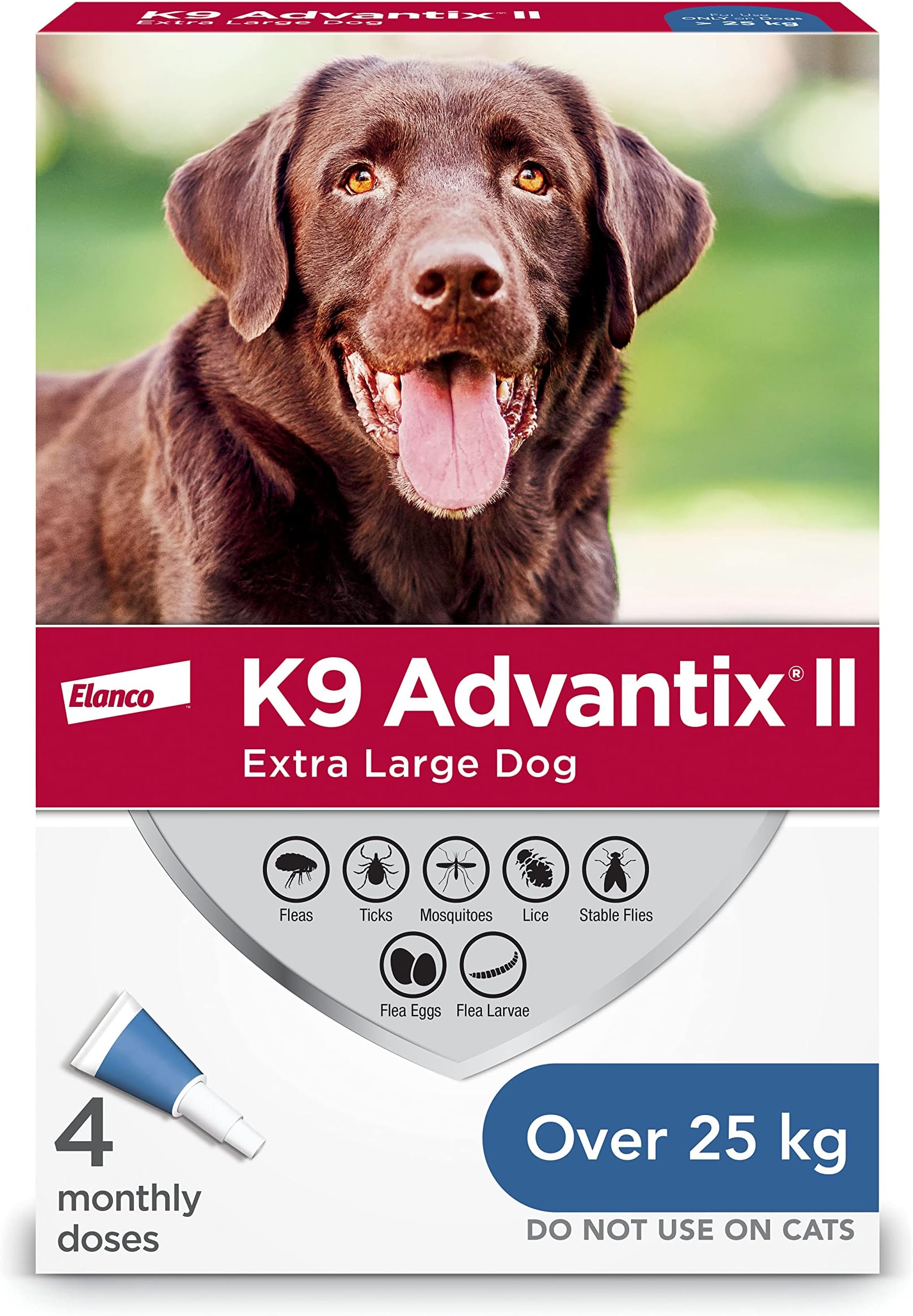 K9 Advantix II Flea and Tick Treatment for Extra Large Dogs weighing ...