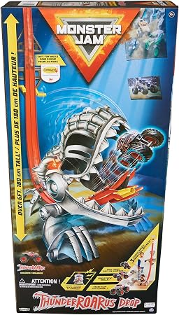 Amazon.com: Monster Jam ThunderROARus Drop Playset with Exclusive ...