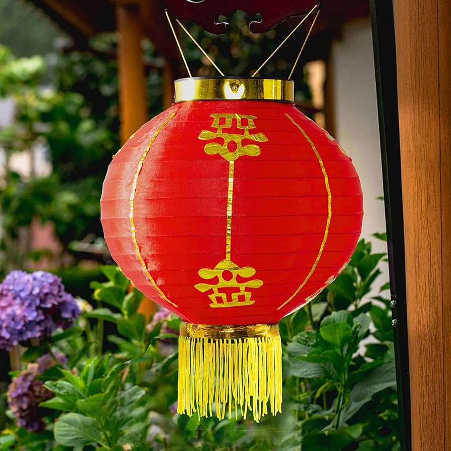 Nylon Lanterns Chinese New Year Red Paper Lanterns Handheld Lantern