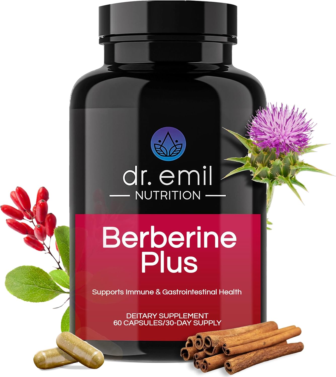 Amazon.com: Dr. Emil Berberine 500mg Capsules - Berberine Supplement ...