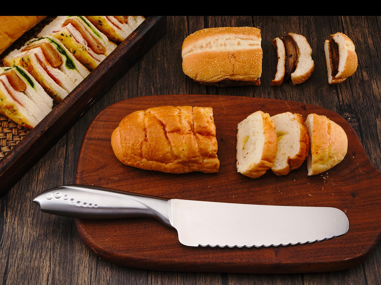 Snapklik.com : WELLSTAR Sandwich Knife, 6 Inch Serrated Utility Knife