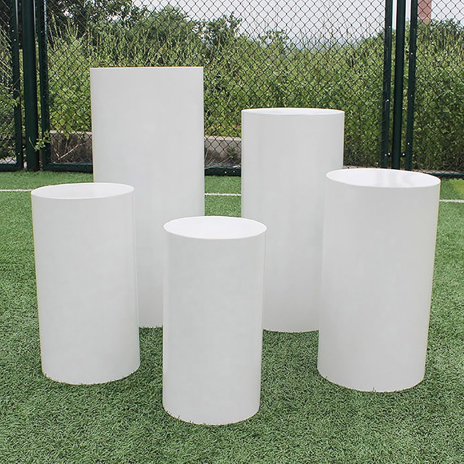 Amazon.com: HM&DX Event Decor Round Cylinder Stand Pedestal Display ...