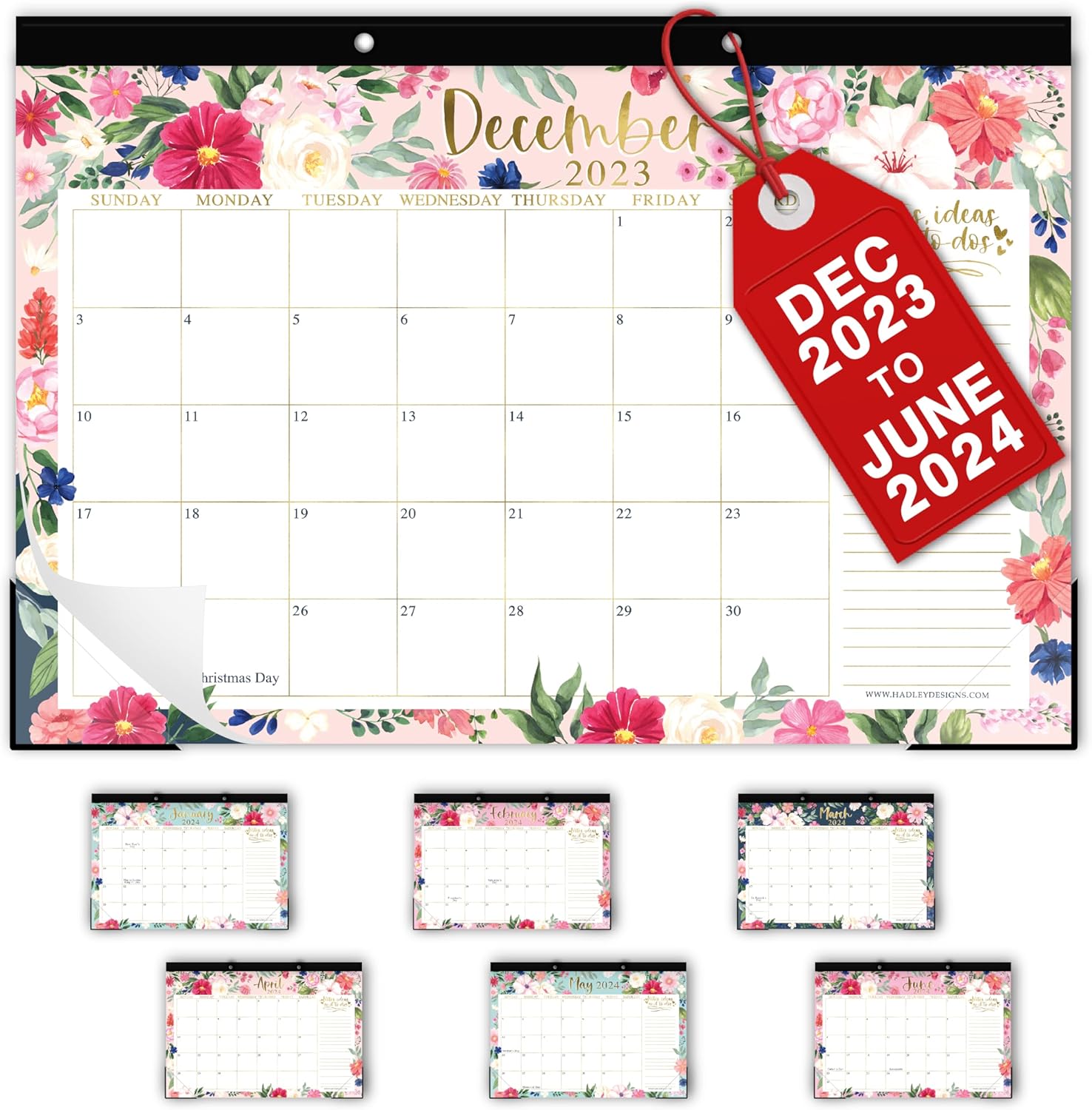 Calendario de computadora floral para profesores 2023-2024 - Calendario ...