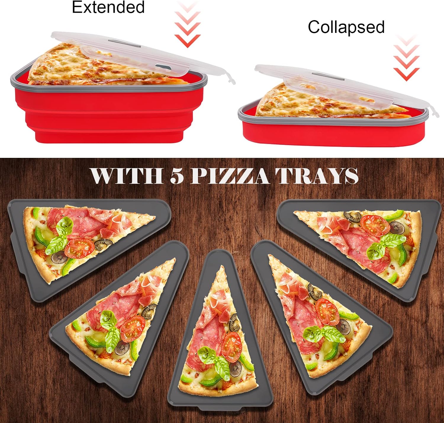 Pizza Storage Container，Pizza Container Expandable, Collapsible ...