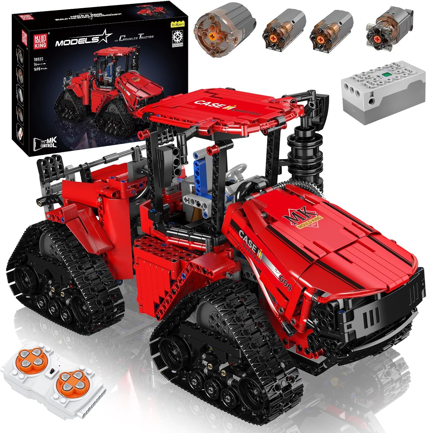 Amazon.com: Mould King 18020 Crawler Tractor Building Toys, 1698 Pieces ...