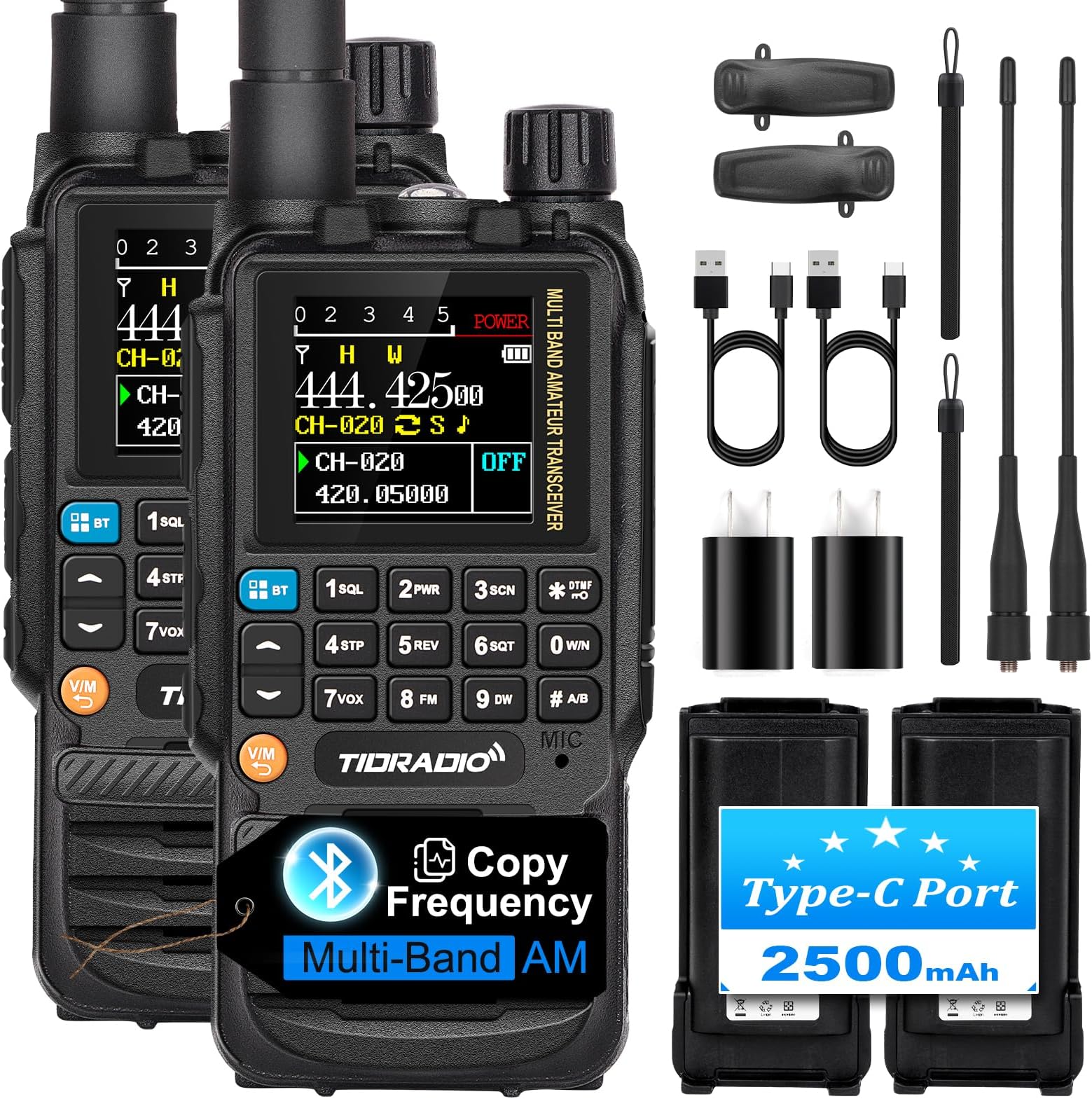 Amazon.com: TIDRADIO TD-H3 GMRS Handheld Radio, USB-C Programming ...