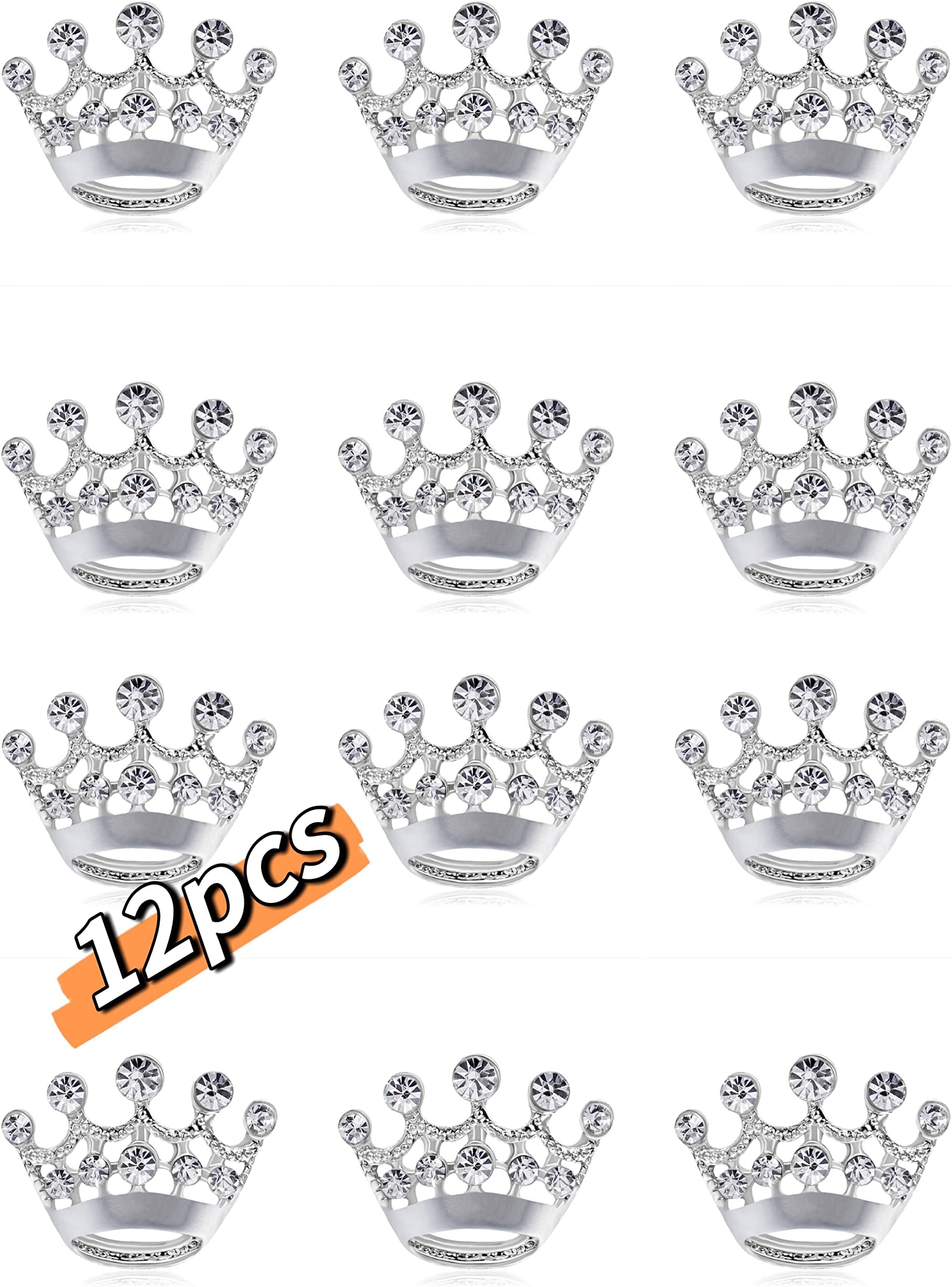 Amazon.com: GXXMEI 24PCS Tiara Crown Brooch Pin Wedding Party Pageant ...