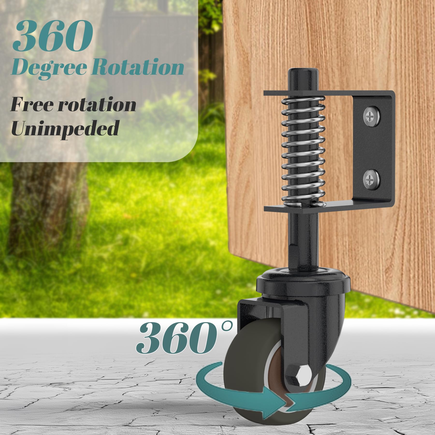 Snapklik.com : Lygoeege 2Packs Silent Gate Wheel 2inch For Wooden Gate ...