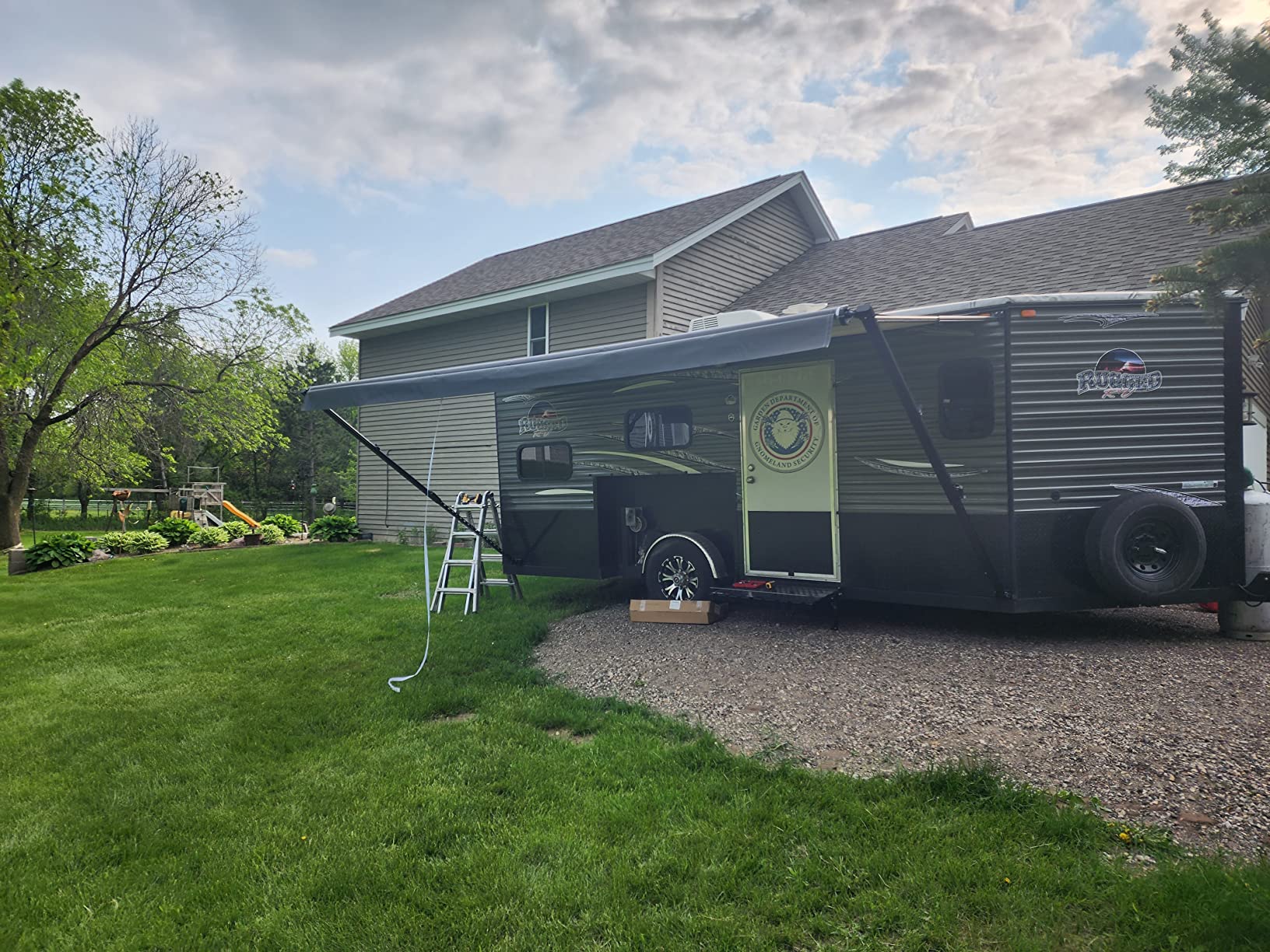 $25/mo - Finance Suncode Blcak RV Modular Retractable Manual RV Awning ...