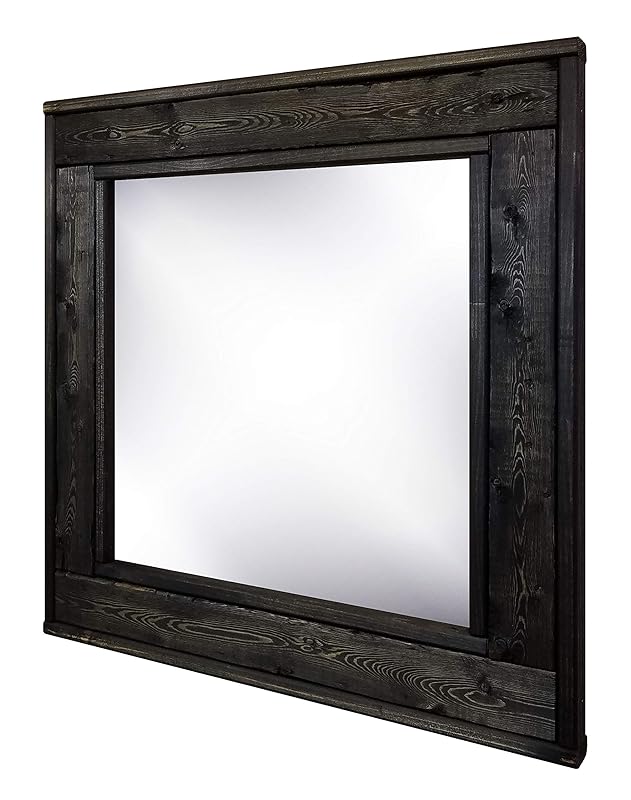 Amazon.com: Square Frame Herringbone Reclaimed Wood Mirror, Available ...