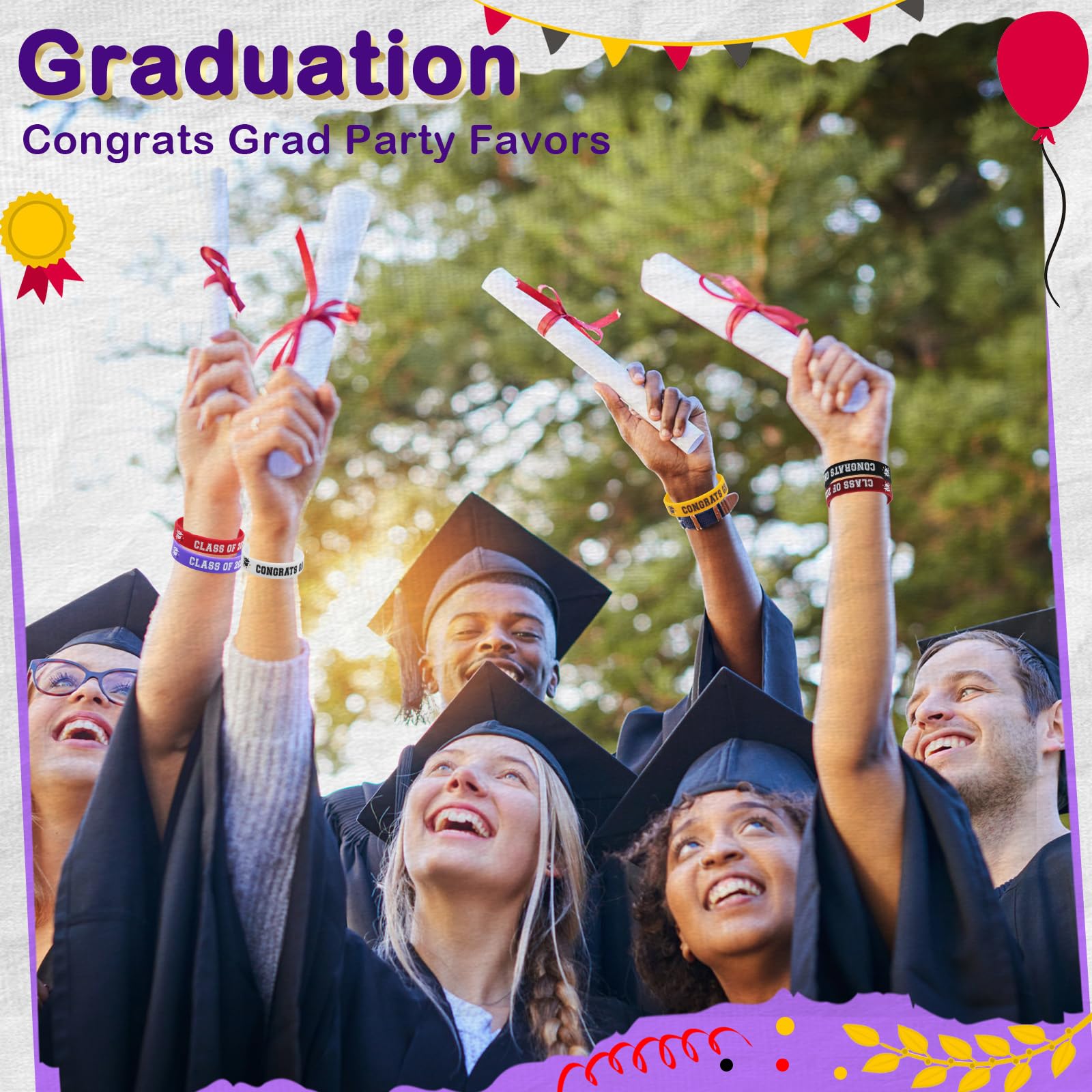 Snapklik.com : Class Of 2025 Graduation Bracelets Bulk 30PCS Congrats ...
