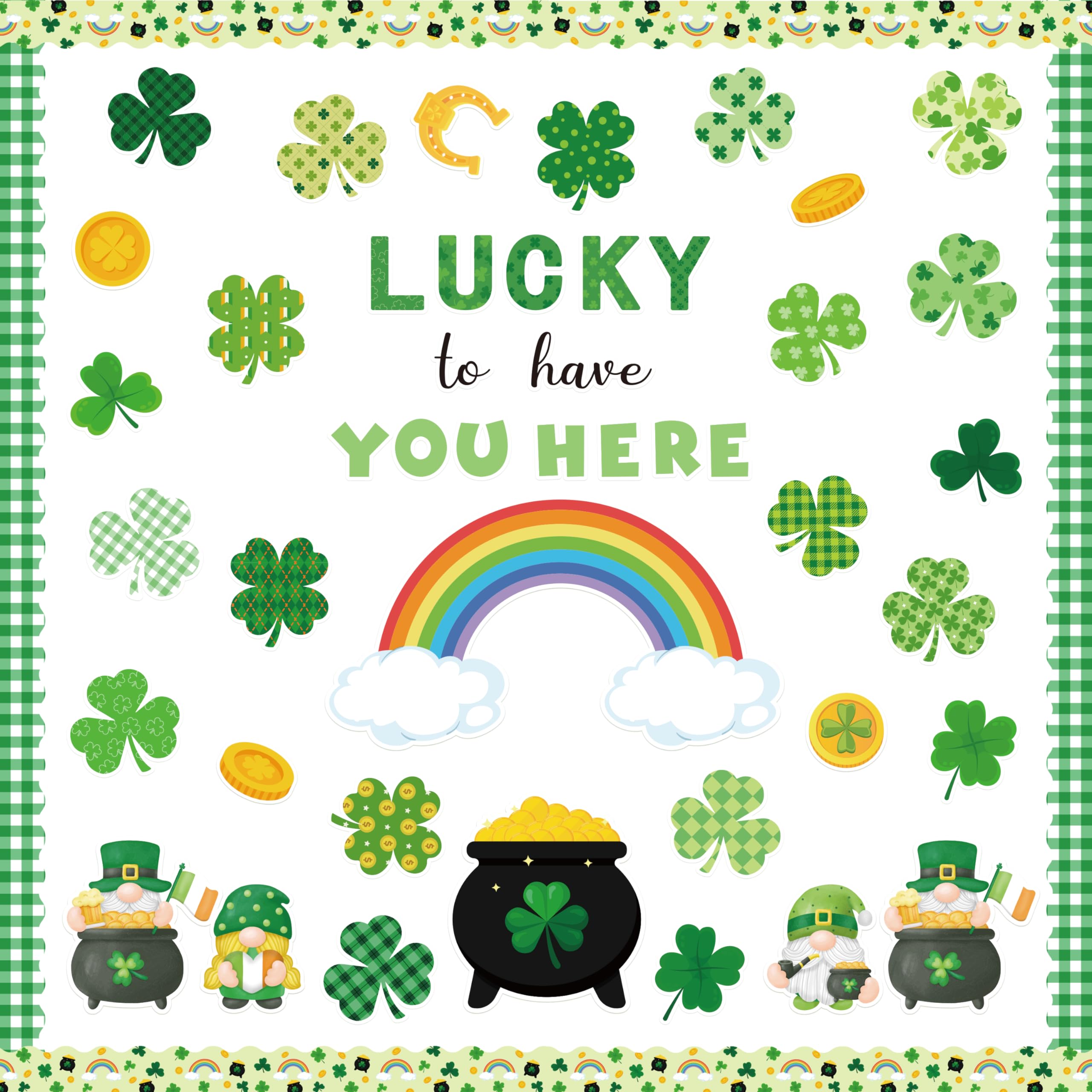 Amazon.com : CPicdn 145Pcs St. Patrick's Day Bulletin Board Classroom ...