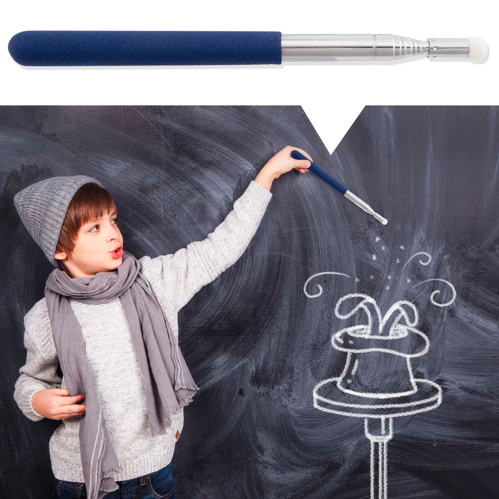 Snapklik.com : PAGOW 2 Pcs Retractable Pointer Sticks 39.3", Extra Long ...