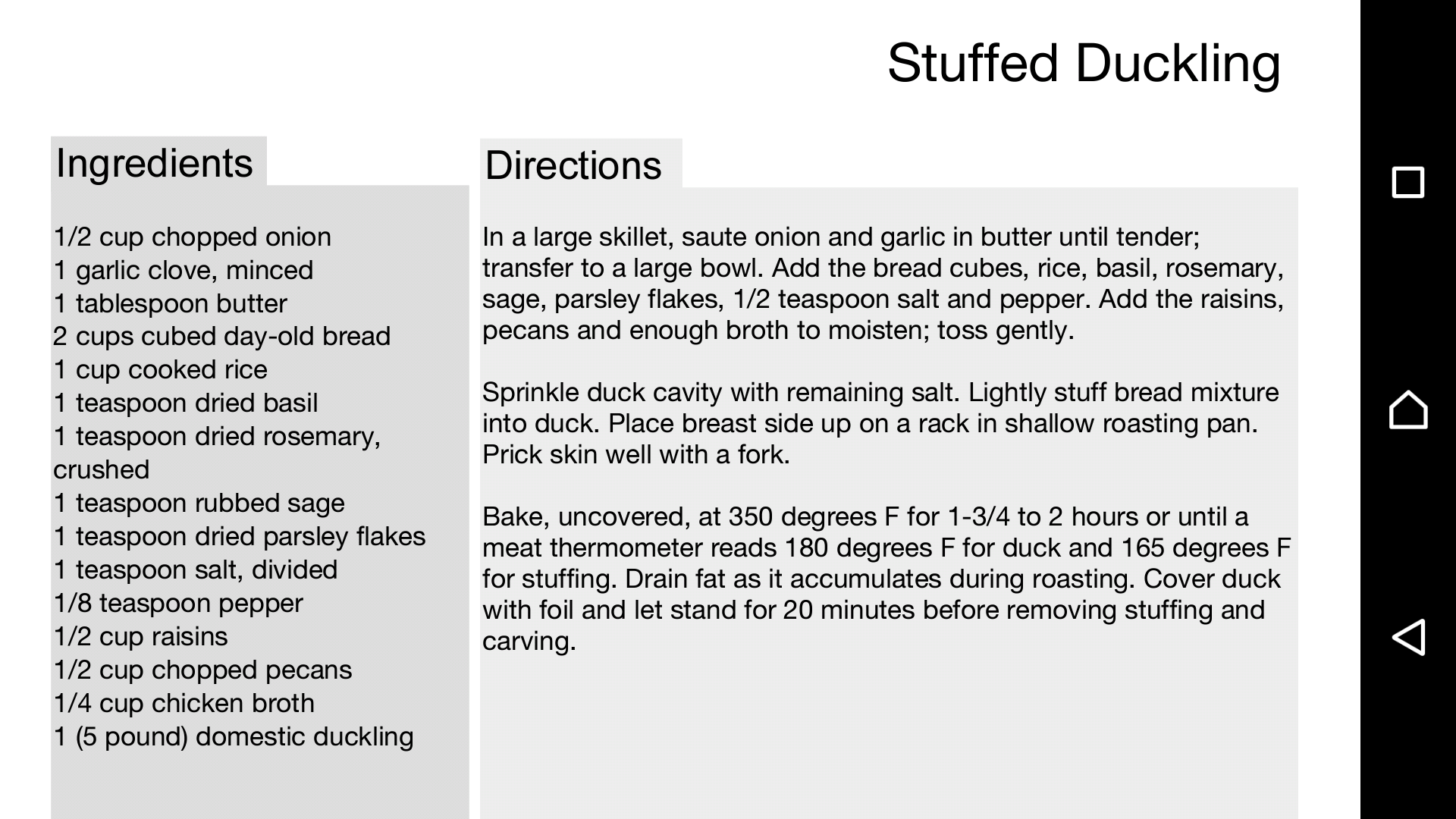 36 Duck Recipes - App on Amazon Appstore