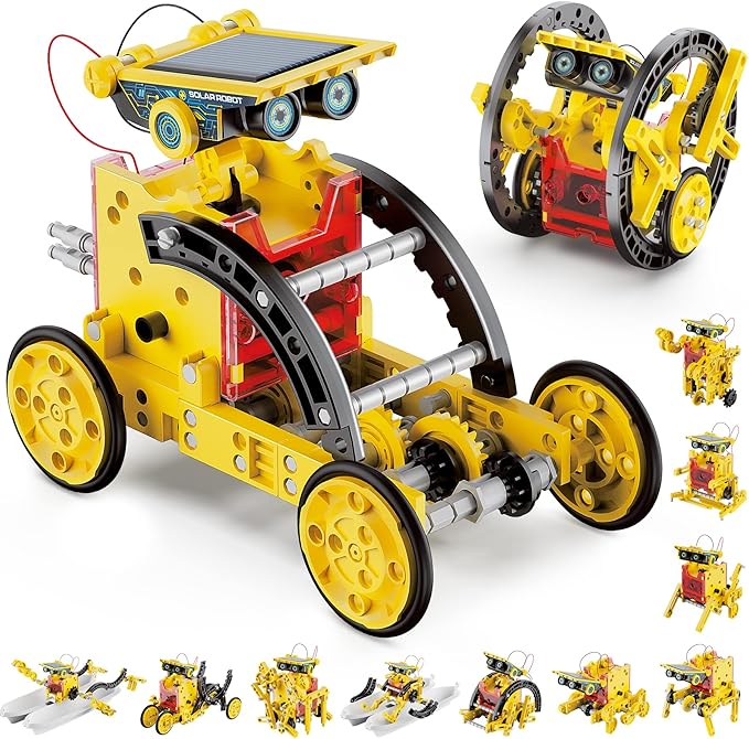 Hot Bee Solar Robot kit for Kids 8-12, 12-in-1 STEM Projects Science ...