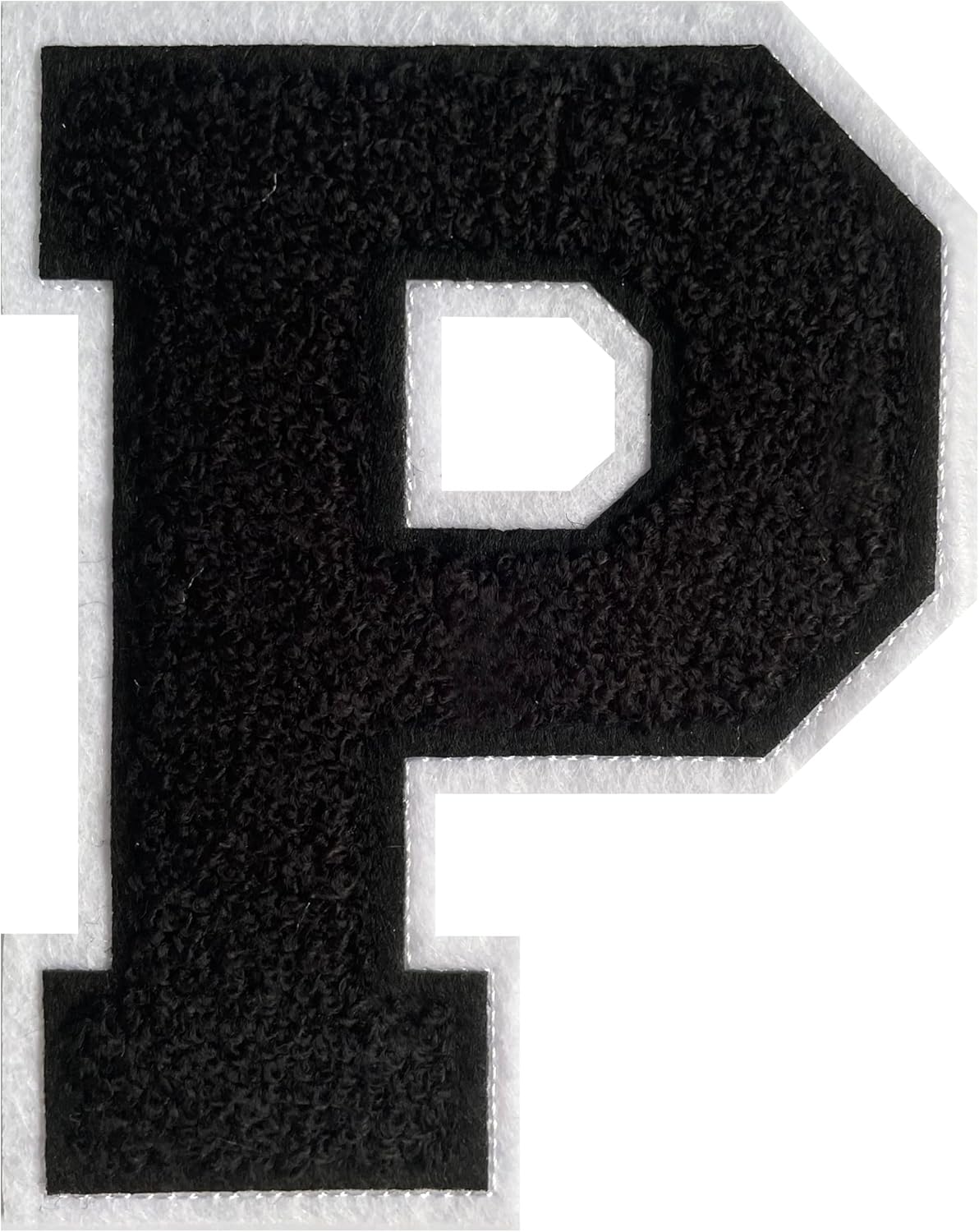 Amazon.com: Grozon Varsity Letter Patches White Chenille Letter Patches ...