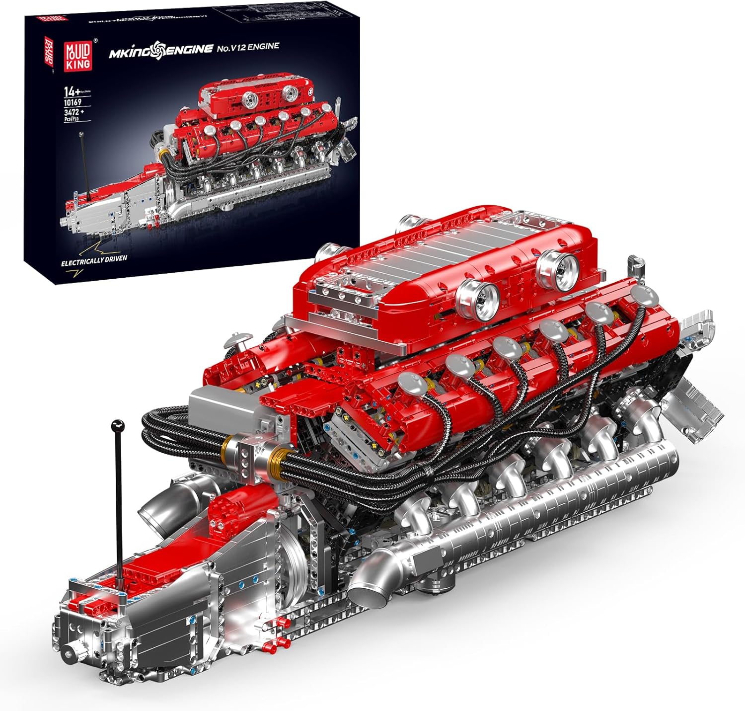 Mould King 10169 V12 Engine Building Block Sets, 3472 PCS V12 Engine ...