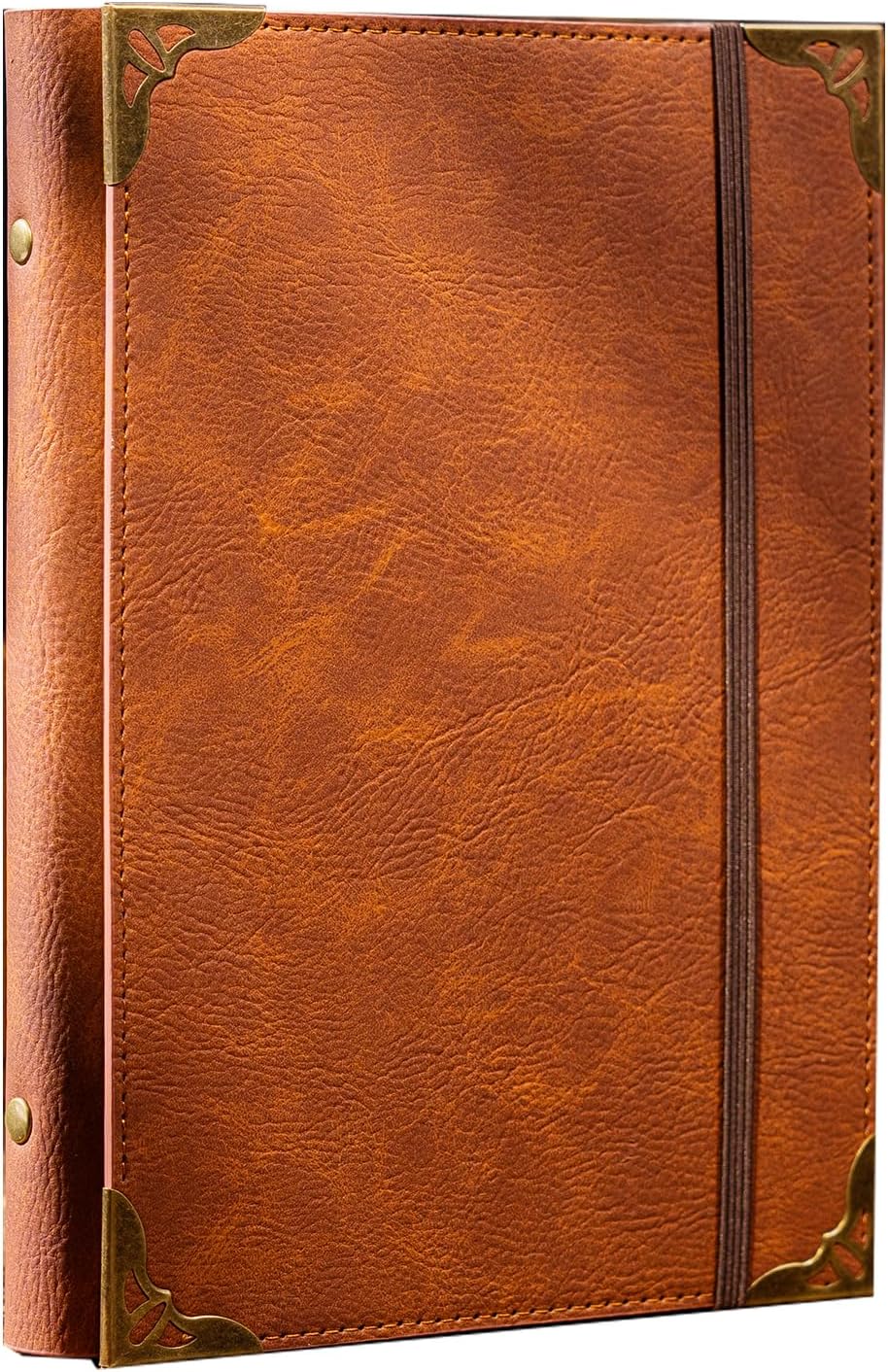 Amazon.com : Ovesmusl Vintage PU Leather A5 Binder Journal with 240 ...