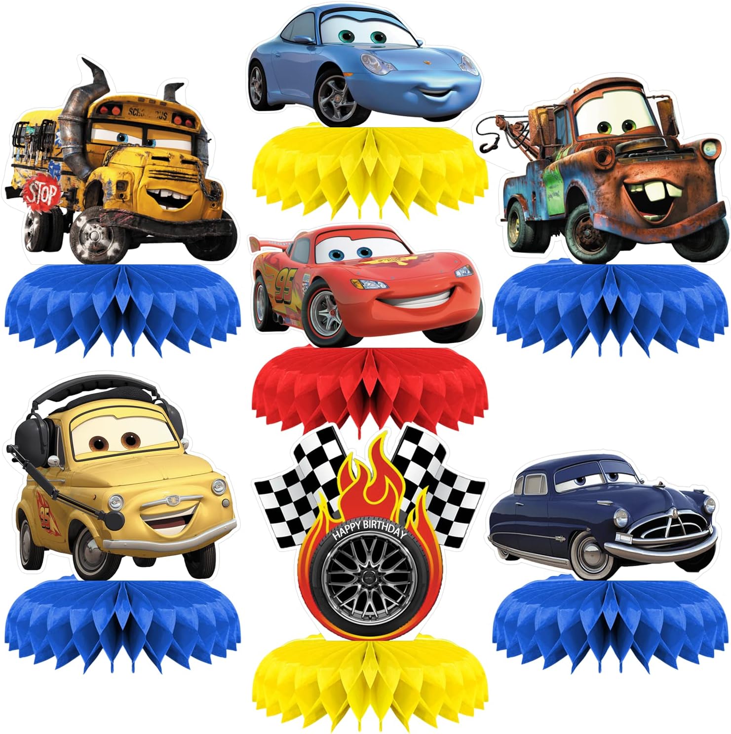 Race Car Honeycomb Centerpieces,Red Car Honeycomb Nepal | Ubuy